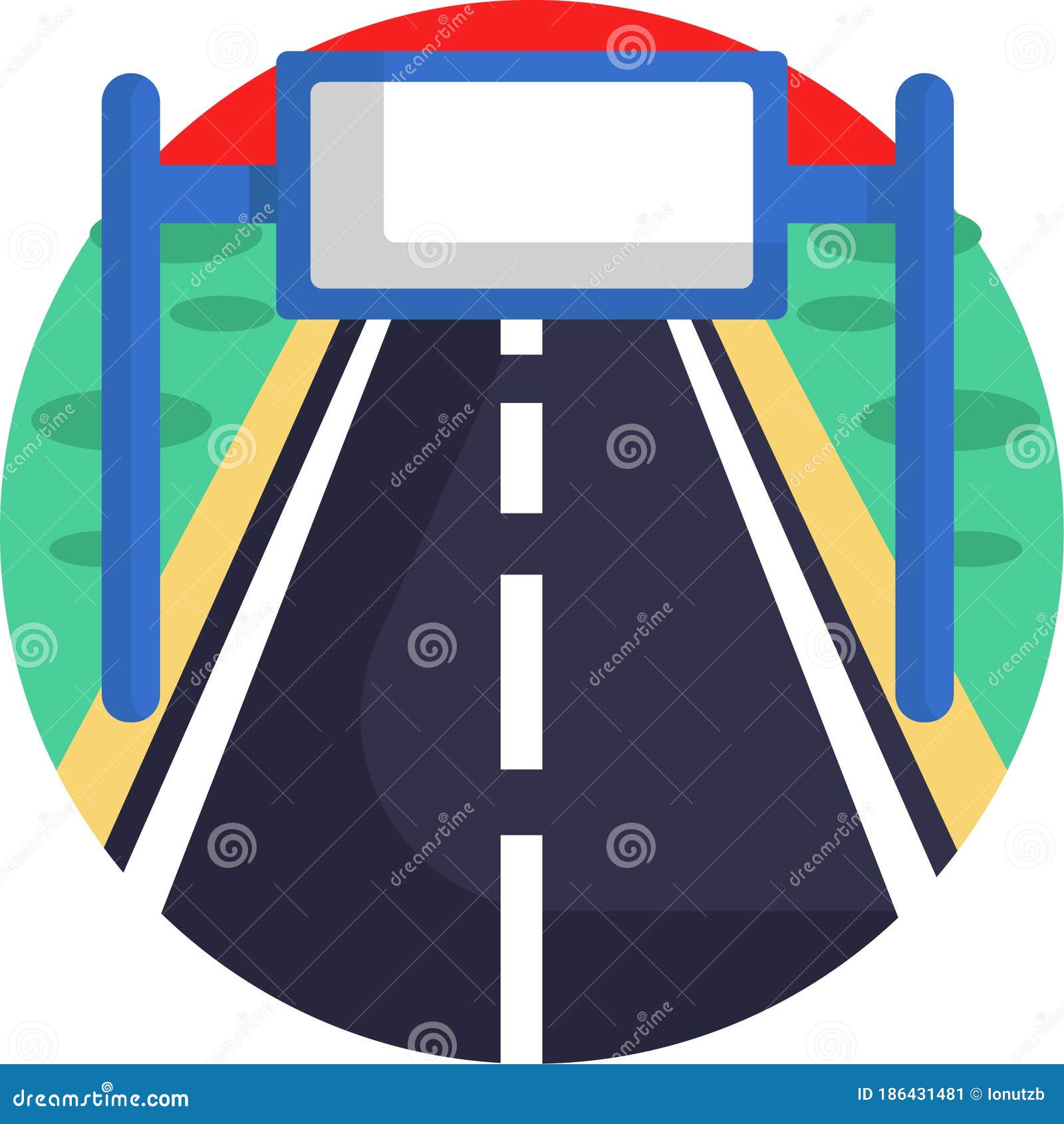 Highway Sign Vector Icons Illustration Stock Vector - Illustration of ...