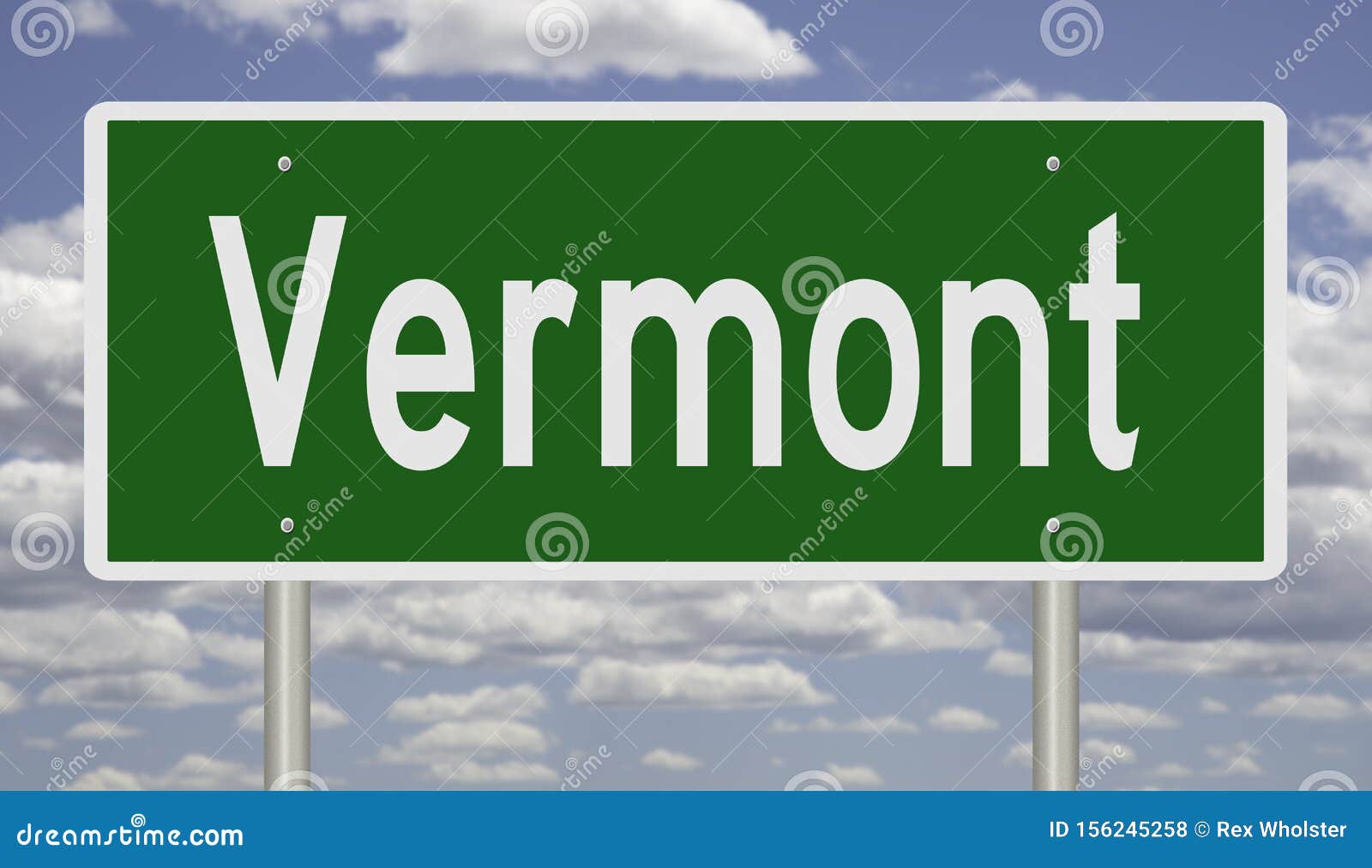 Highway sign for Vermont stock photo. Image of highway - 156245258