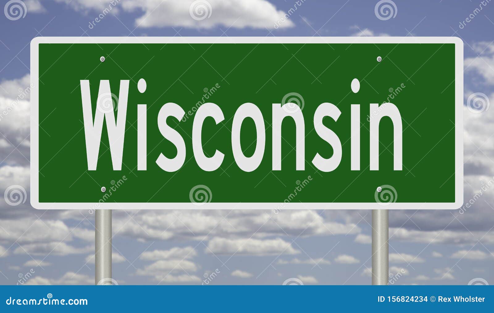 Highway sign for Wisconsin stock illustration. Illustration of highway ...