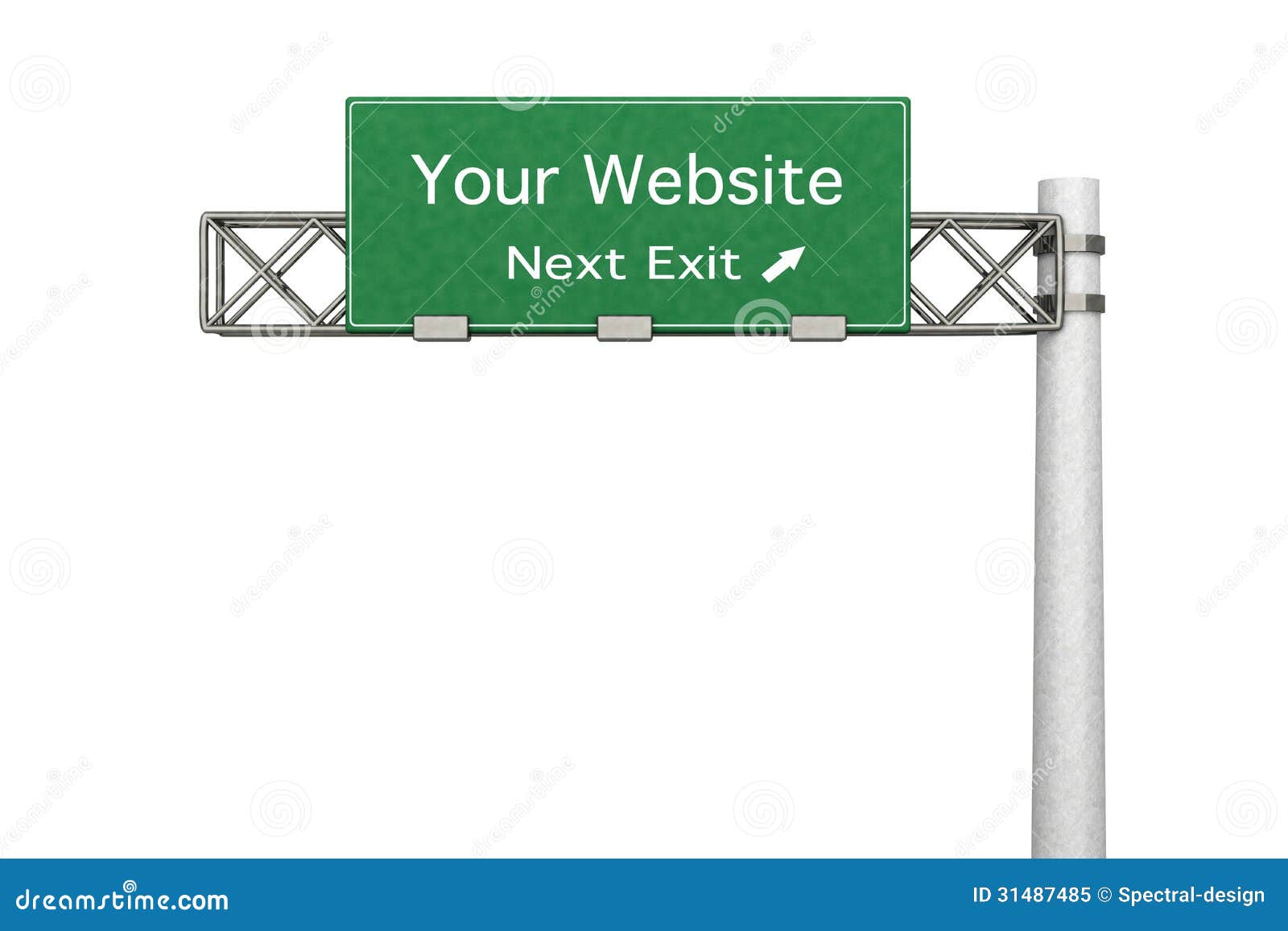 Highway Sign - Your Website Stock Illustration - Illustration of ...