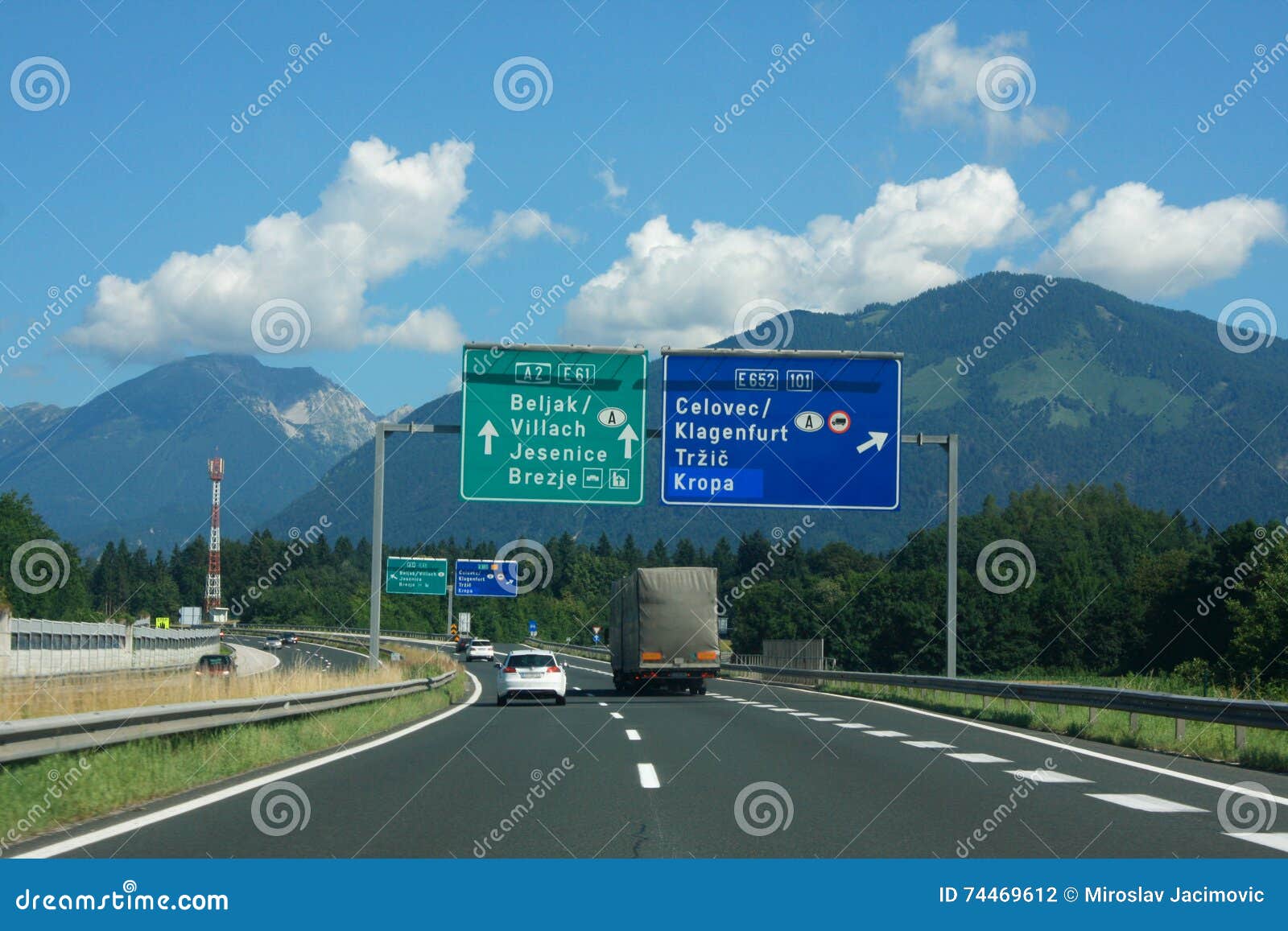 Highway in the Slovenian Apennines Stock Photo - Image of destination ...