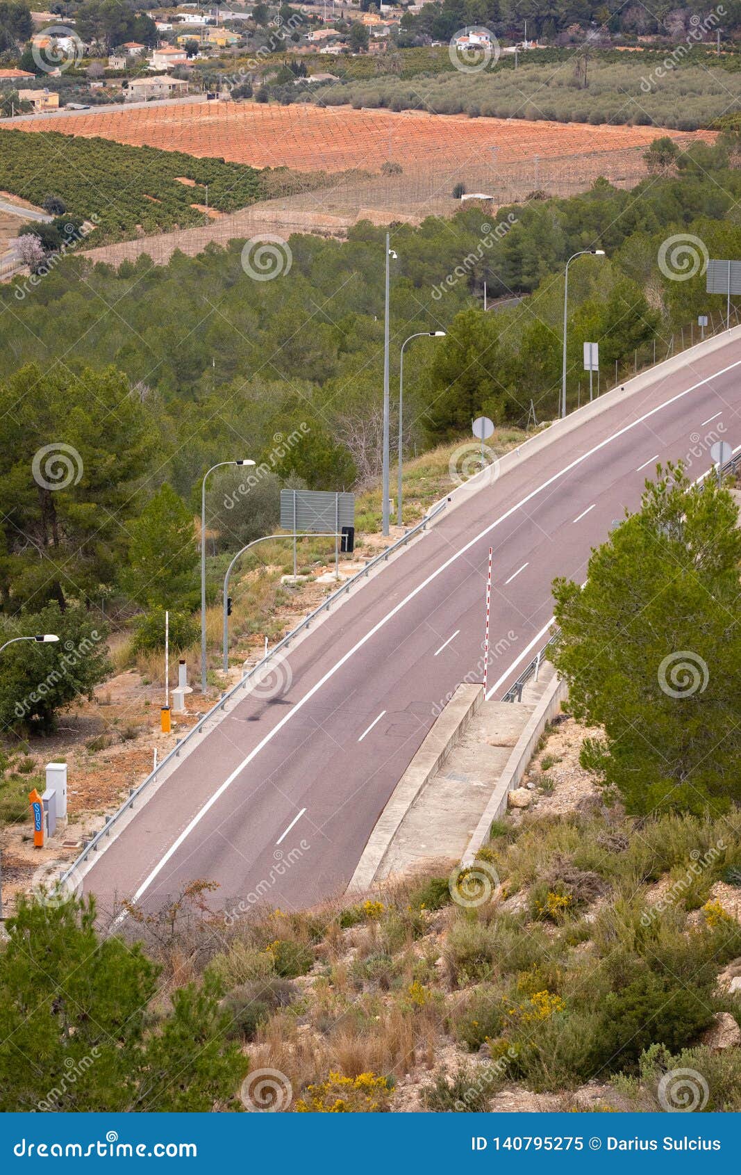 Highway in Spain stock image. Image of natural, spain - 140795275