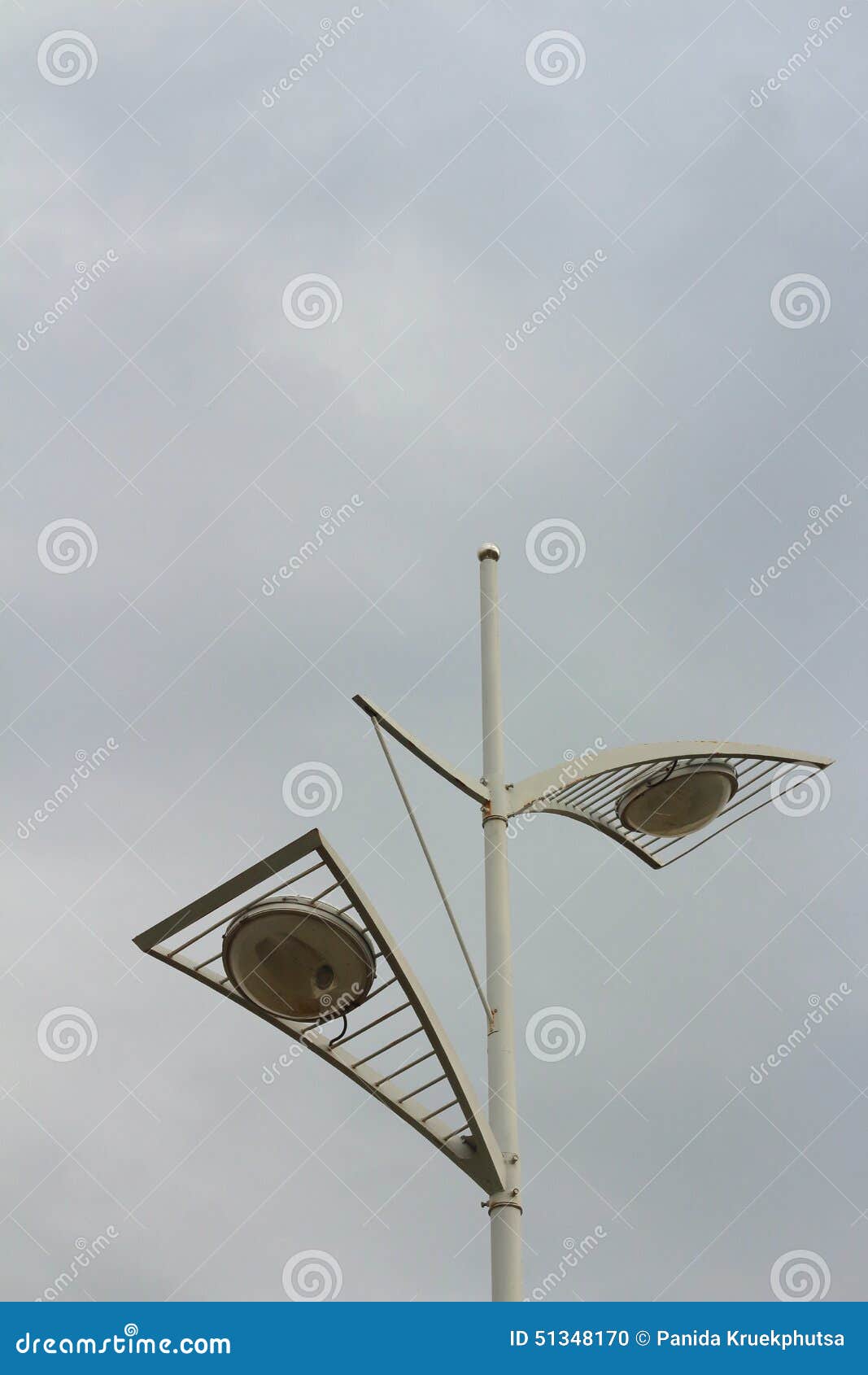 A Highway Spotlight with Blue Sky Background Stock Photo - Image of ...