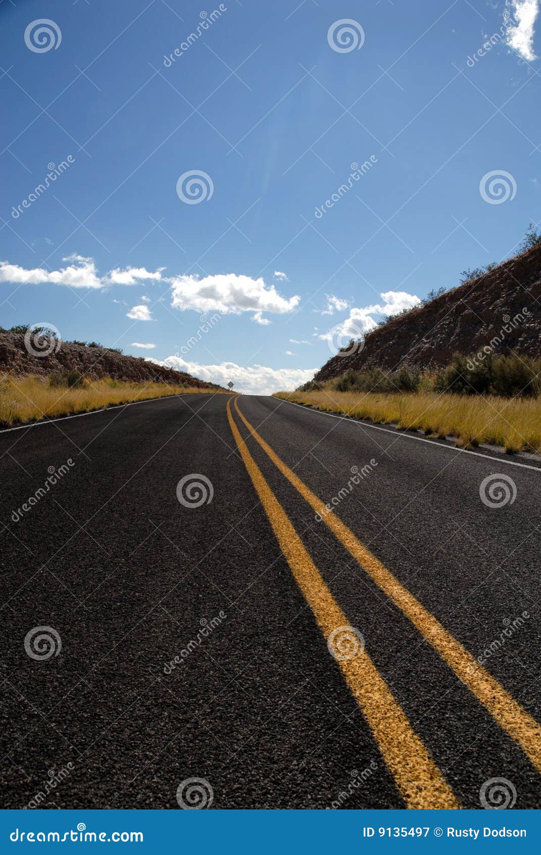 Highway Stretch stock image. Image of clouds, road, landscape - 9135497