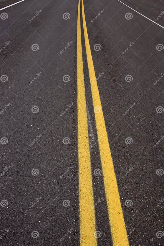 Highway stripe stock photo. Image of yellow, lane, road - 5808188