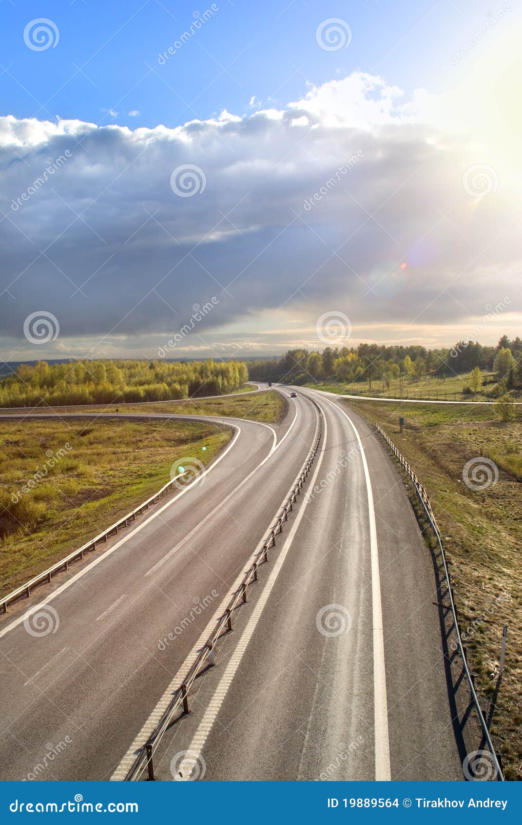 Highway on a sunny day stock photo. Image of countryside - 19889564