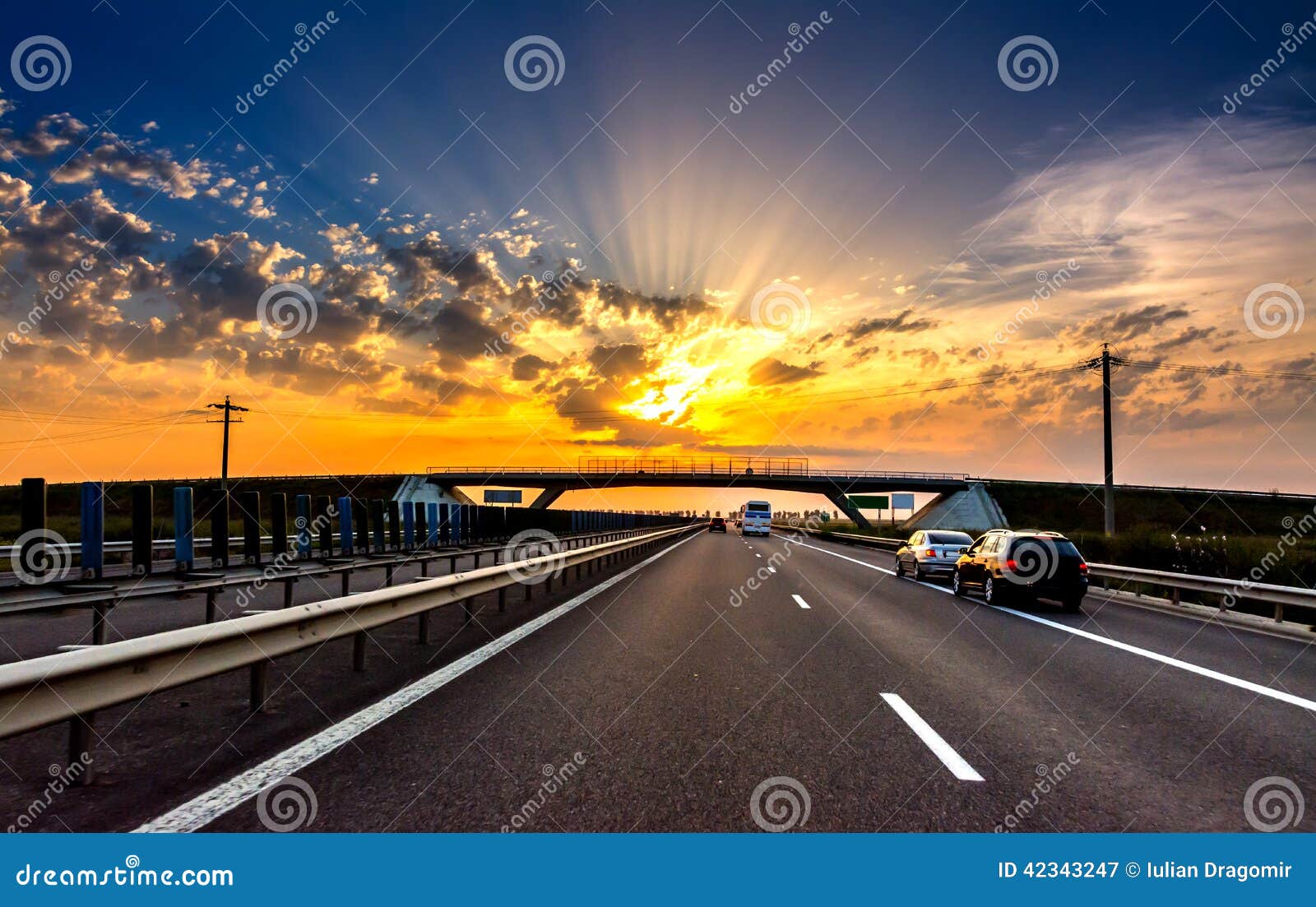 Highway Sunset stock image. Image of twilight, freeway - 42343247
