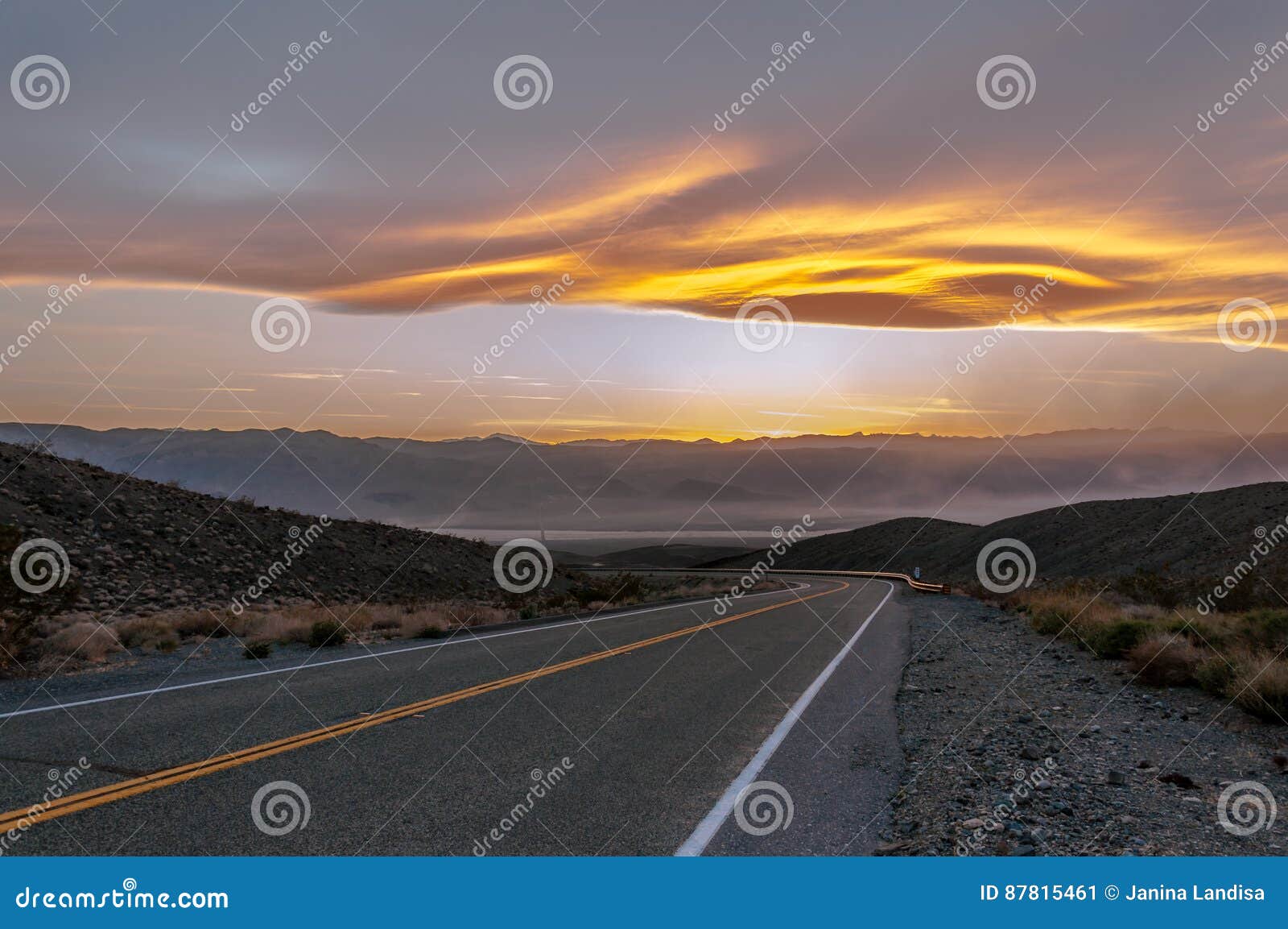 Highway at sunset stock image. Image of route, extraterrestrial - 87815461