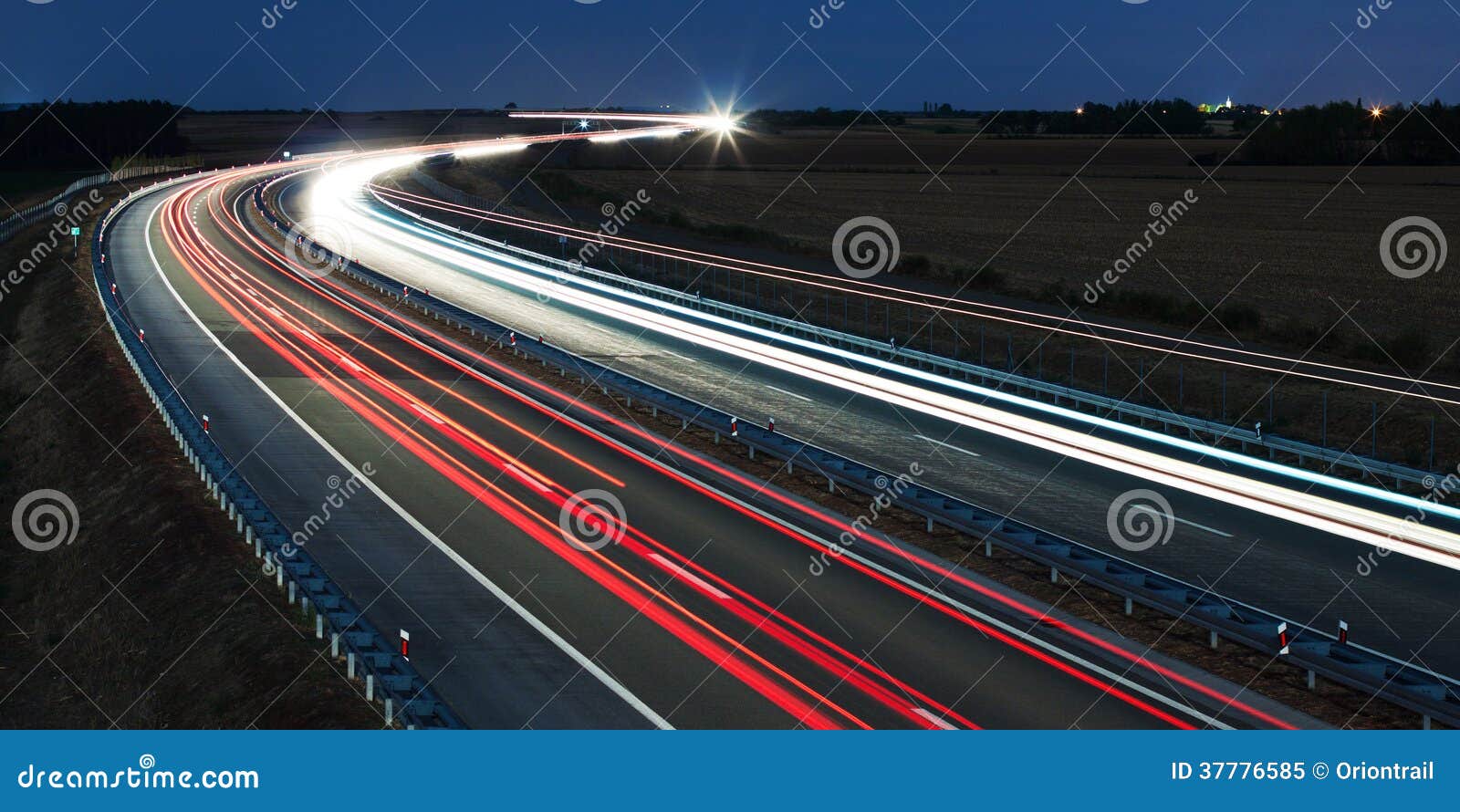 Highway traffic at night stock image. Image of morning - 37776585