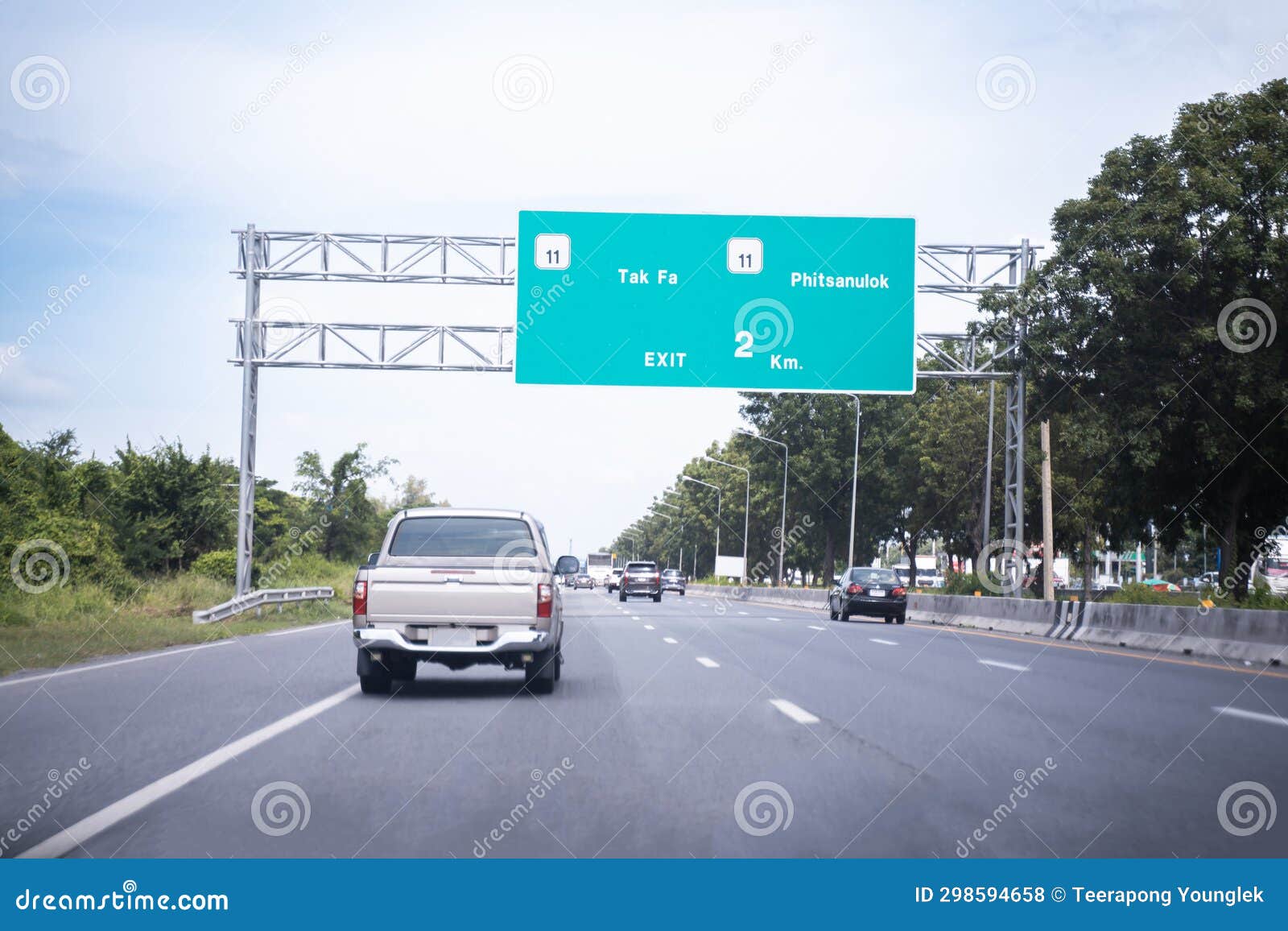 Highway with Traffic Signs with Road Signs ,Road Trip Concept Editorial ...
