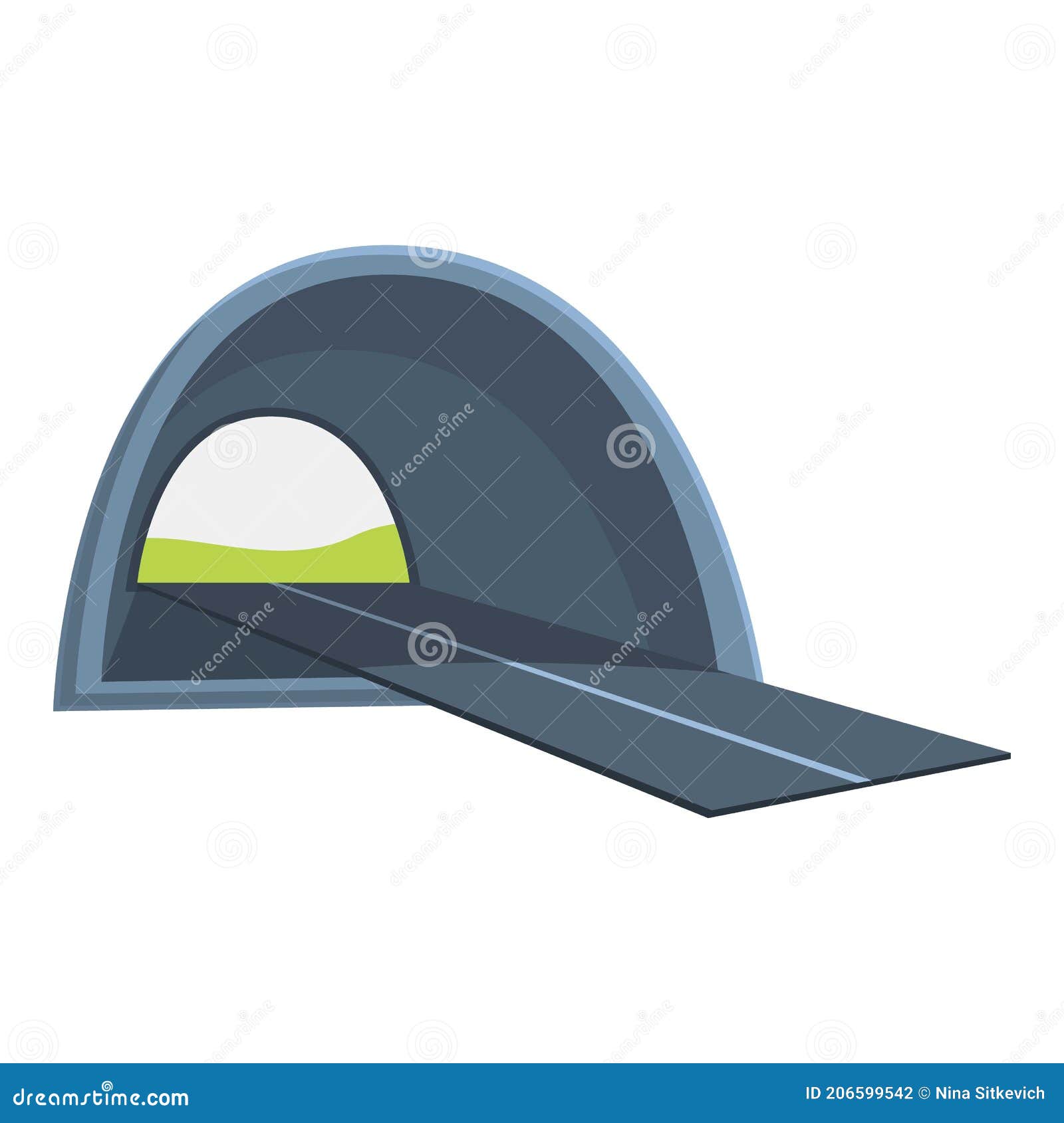 Highway Tunnel Icon, Cartoon Style Stock Illustration - Illustration of ...