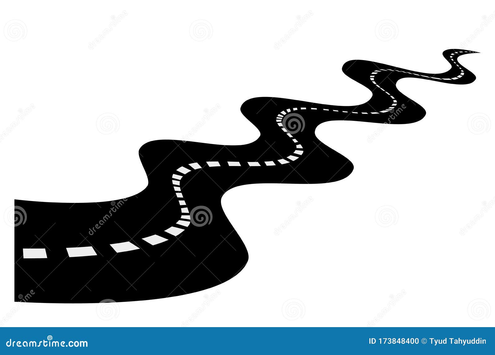 Highway With A Two-lane Diameter Vector Illustration White Background ...