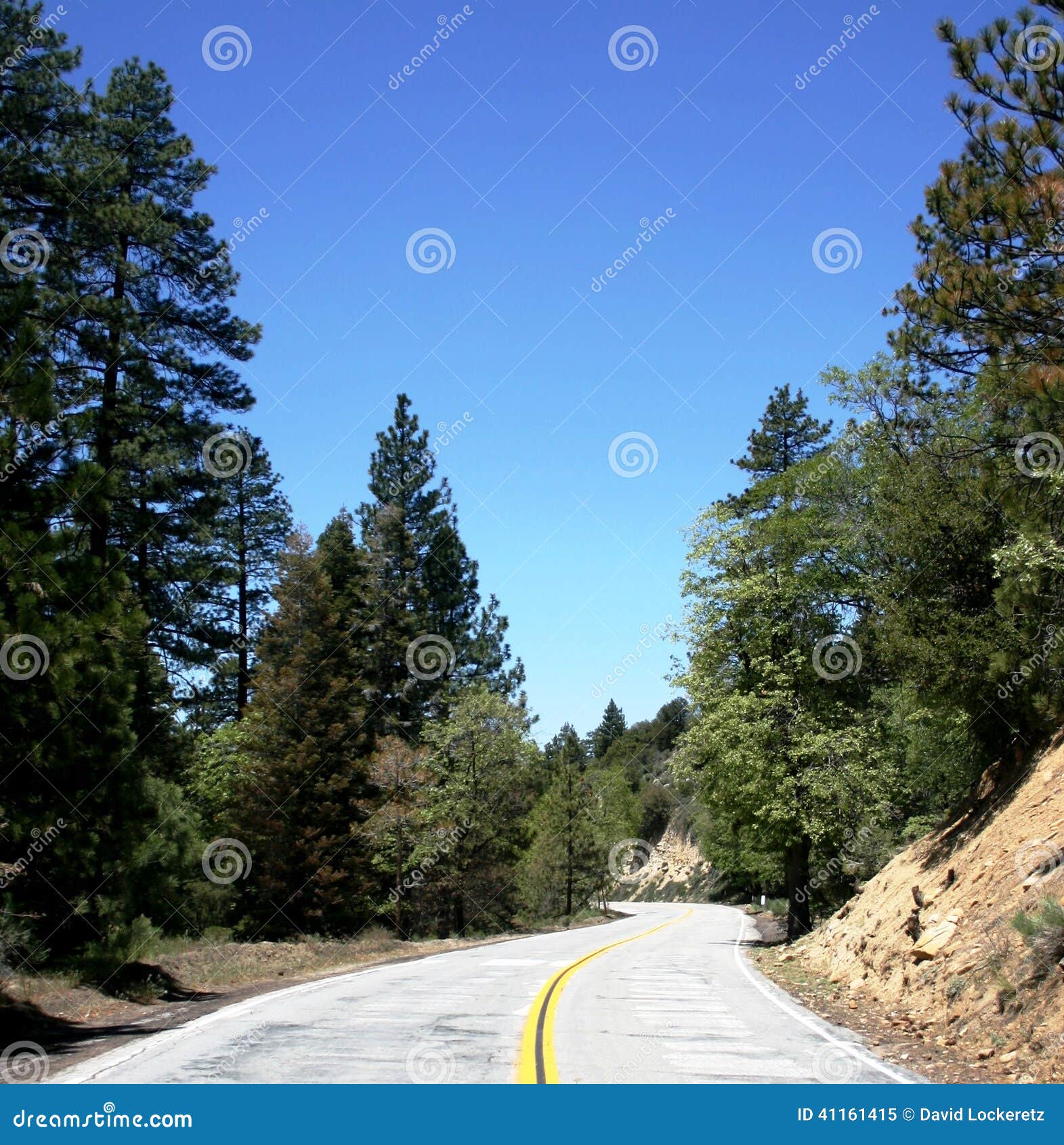 Highway 38 stock image. Image of pines, lanes, gray, forest - 41161415