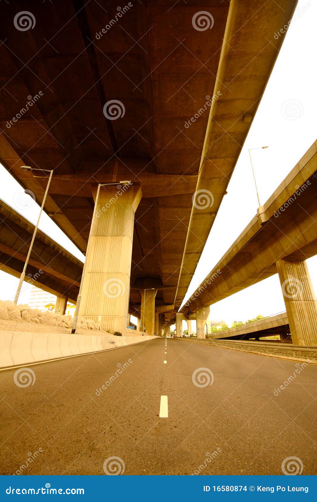 Highway under the bridge stock photo. Image of motion - 16580874
