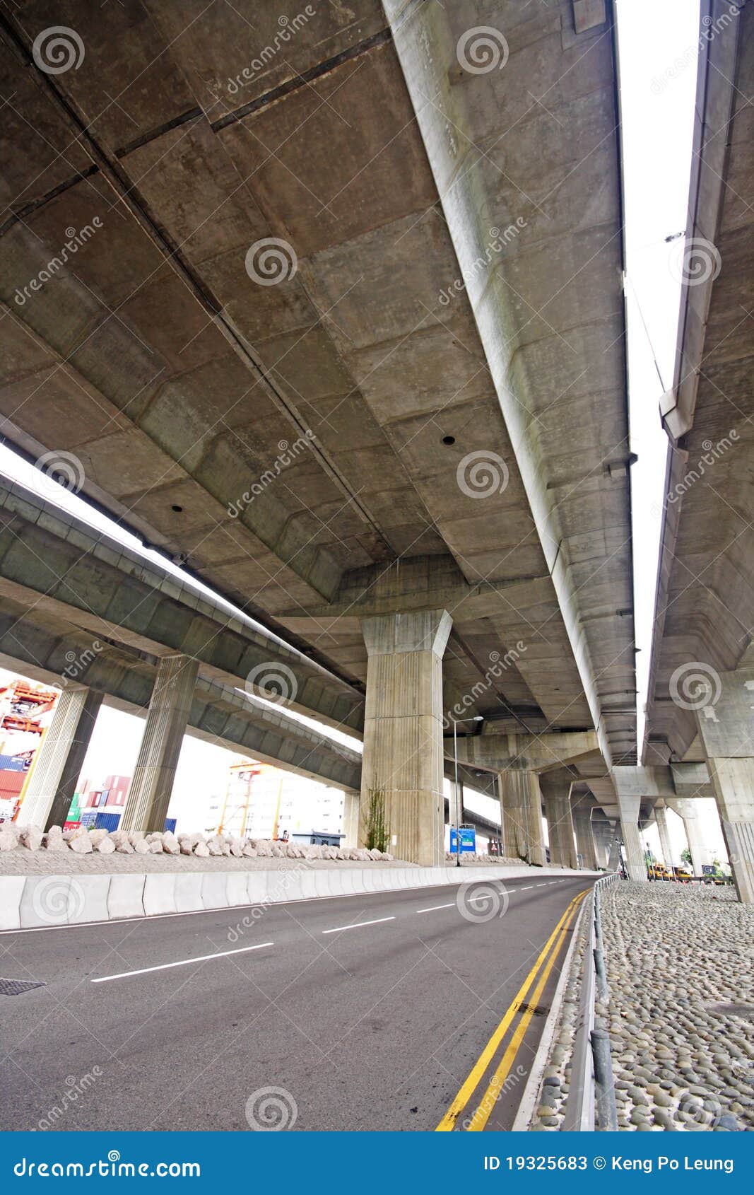 Highway under the bridge stock image. Image of rural - 19325683