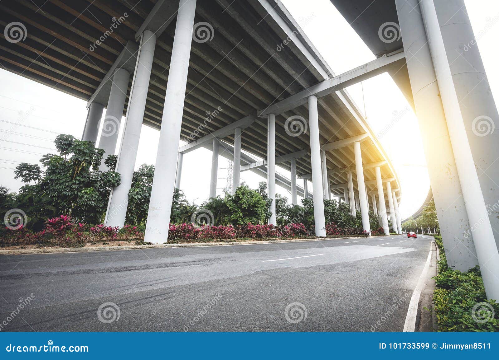 Highway under the bridge stock image. Image of street - 101733599