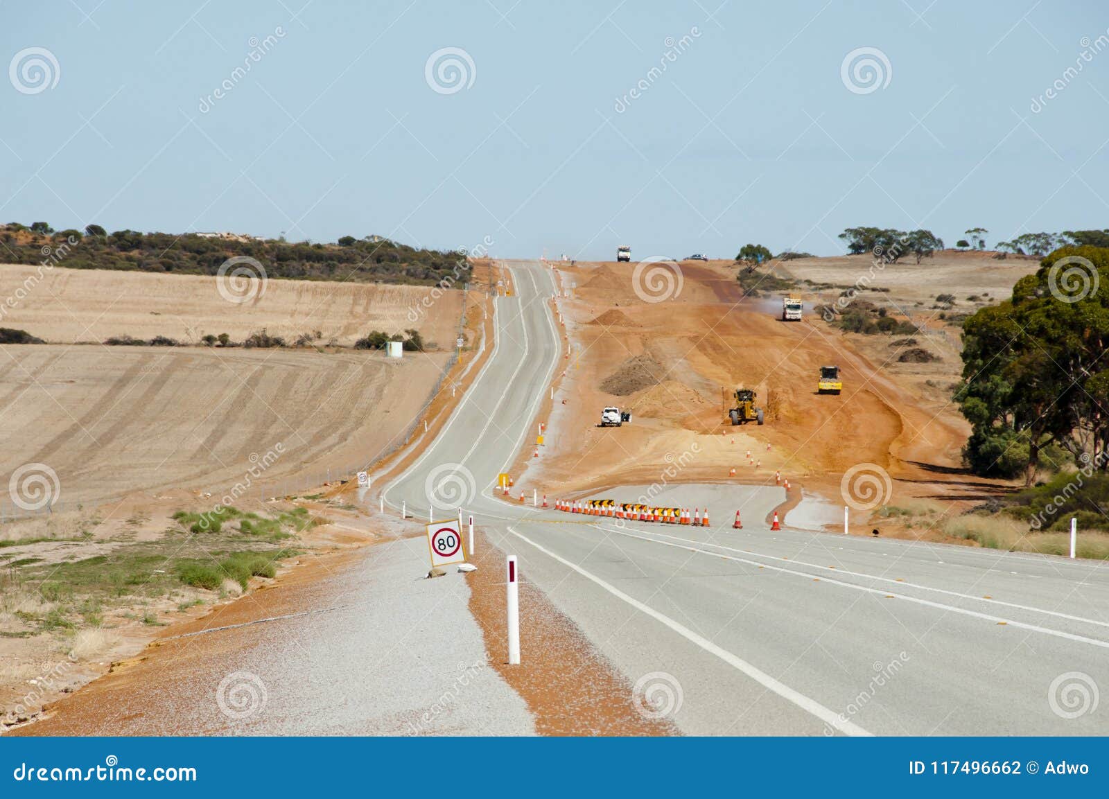 Highway Upgrade Construction Stock Photo - Image of equipment, asphalt ...