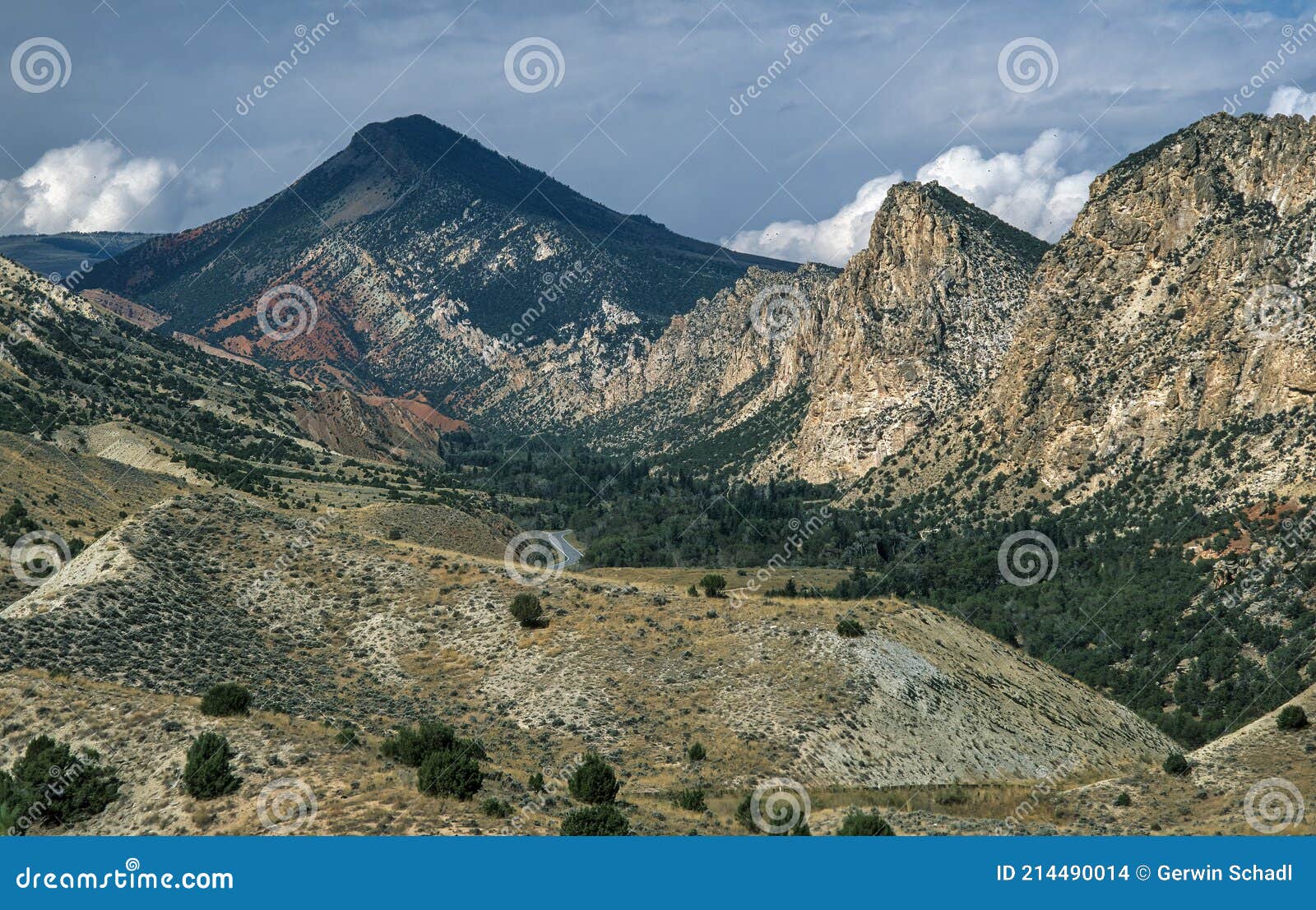 Highway through a Valley in Colorado, USA Stock Photo - Image of ...