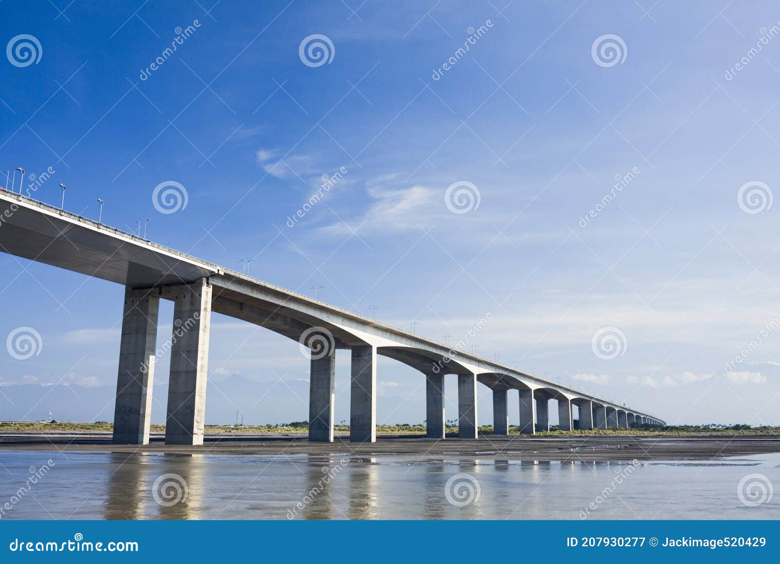 Highway Viaduct with the River Under it Stock Image - Image of ...