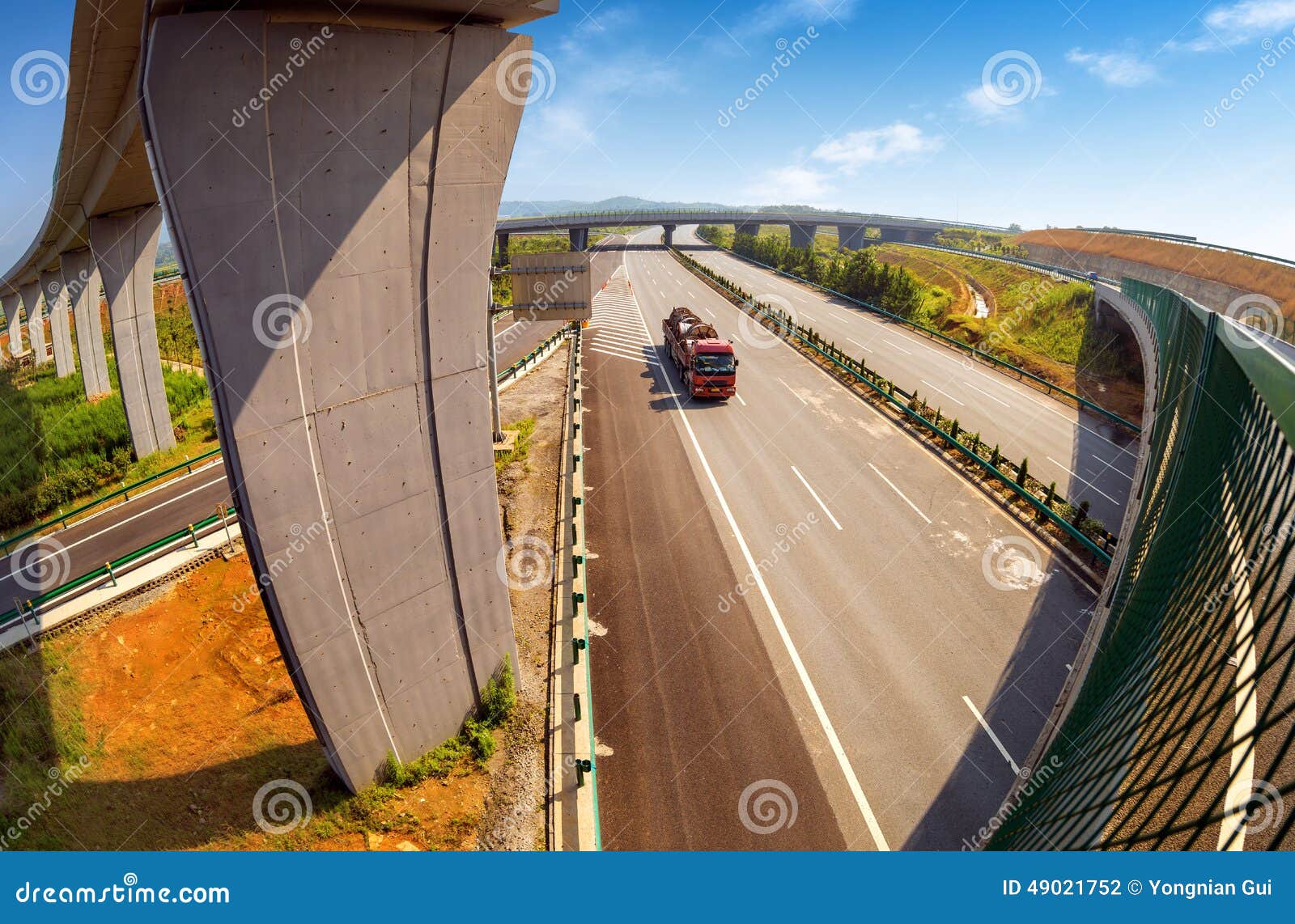 Highway and viaduct stock photo. Image of transport, road - 49021752