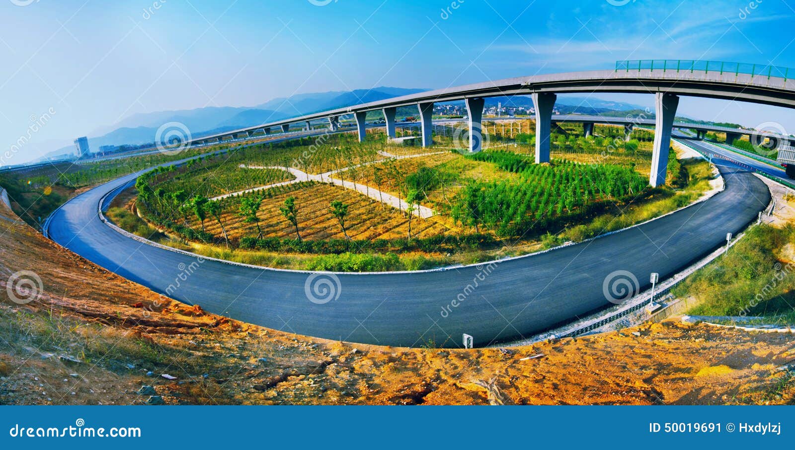 Highway and viaduct stock image. Image of effects, highway - 50019691