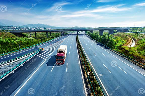 Highway and viaduct stock image. Image of mark, pavement - 96817569