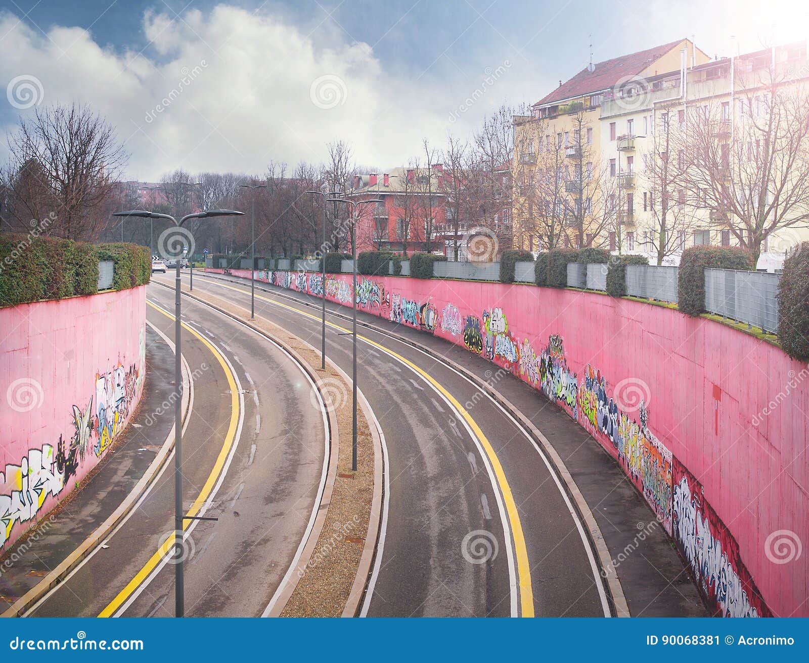 Highway in Villapizzone stock image. Image of road, villapizzone - 90068381