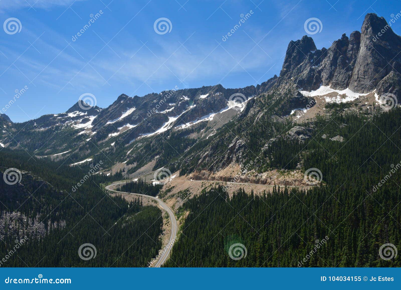 Highway 20, Washington State in July Stock Image - Image of highway ...