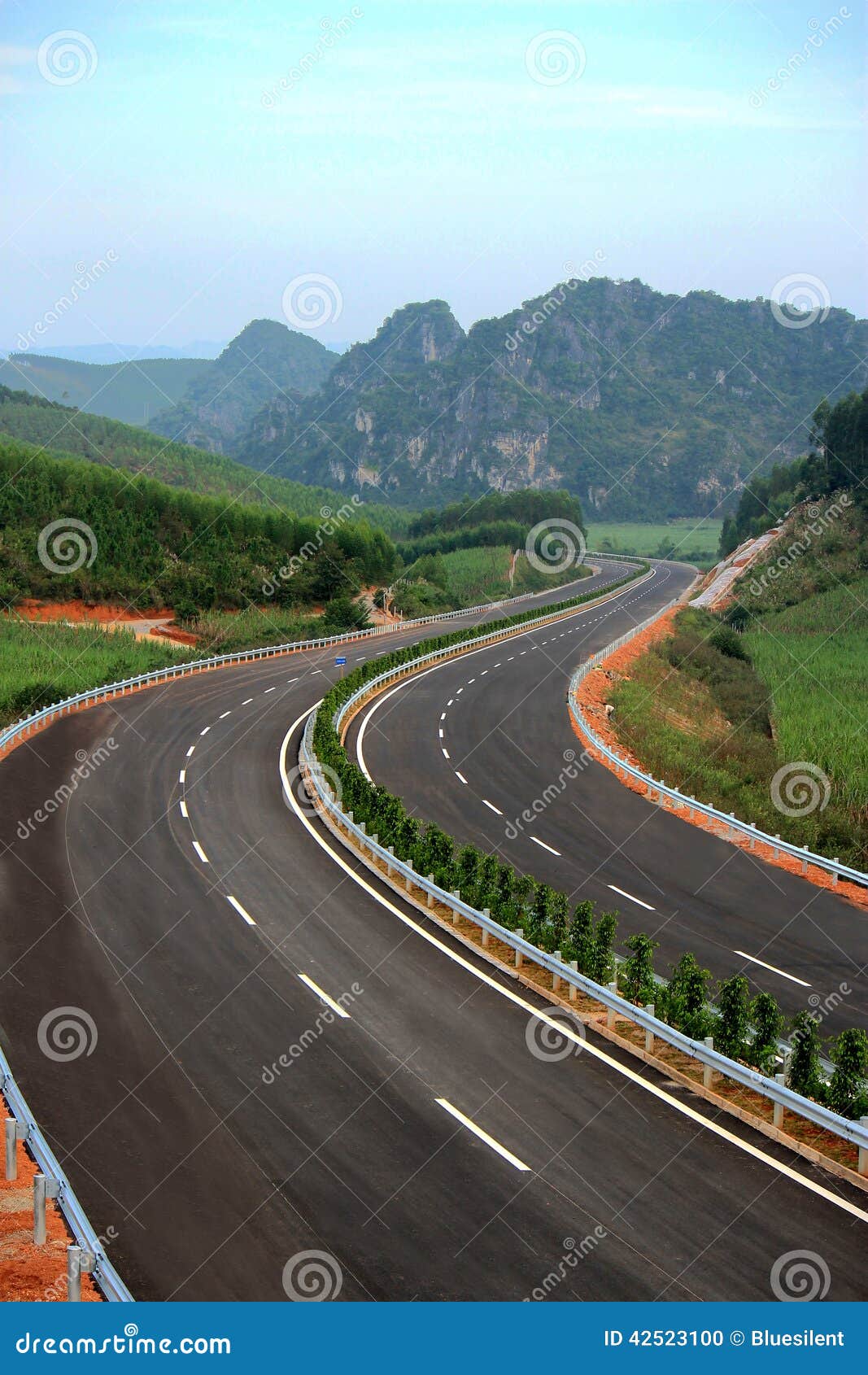 Winding Highway stock photo. Image of horizon, daylight - 42523100