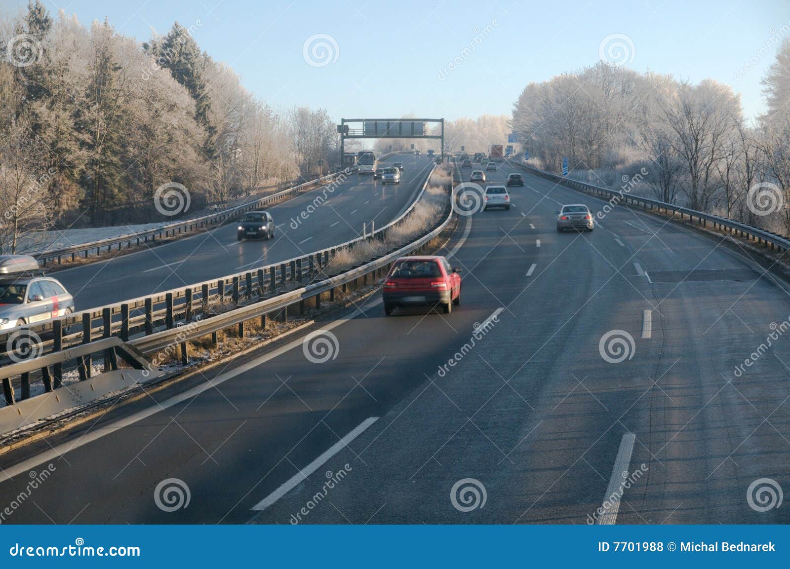 Highway in the winter stock photo. Image of season, auto - 7701988