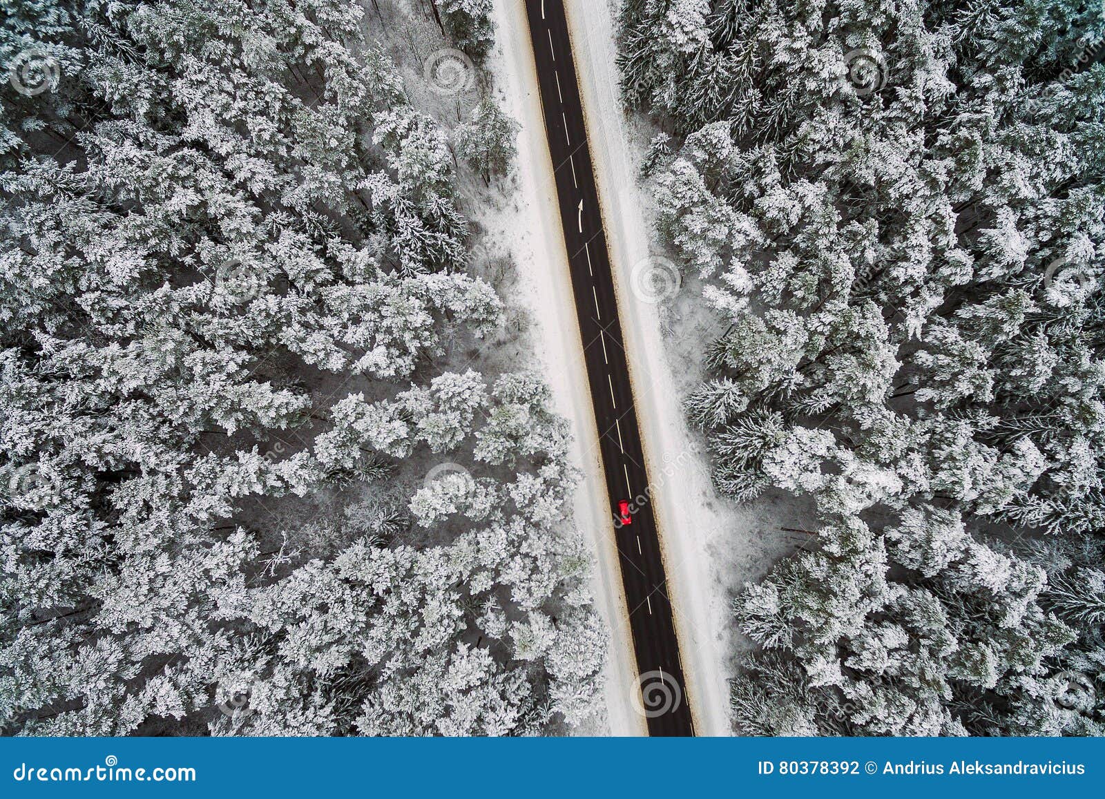 Highway, winter scene stock photo. Image of drone, country - 80378392