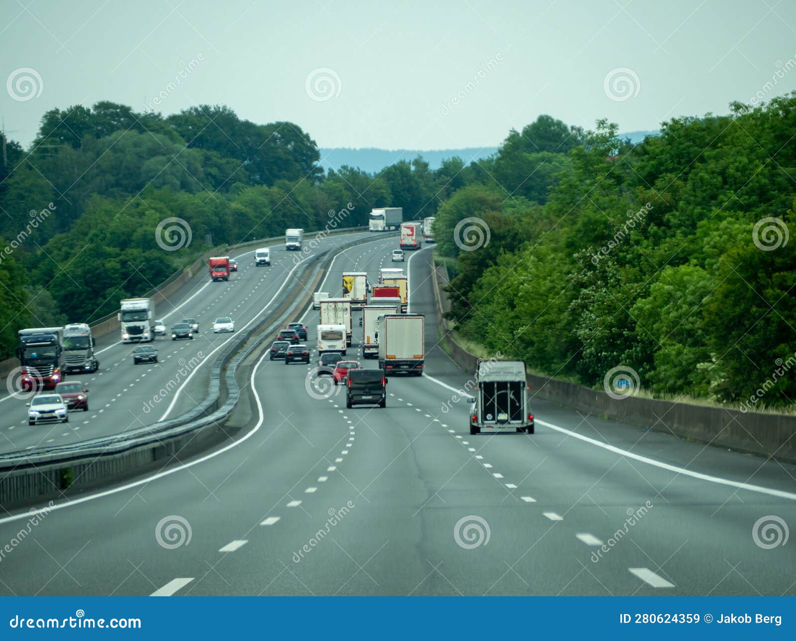 Highways are Congested with Traffic. Stock Image - Image of countryside ...