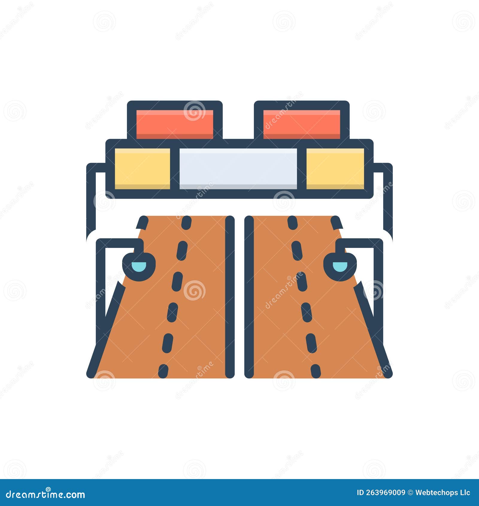 Color Illustration Icon for Highways, Turnpike and Interstate Stock ...