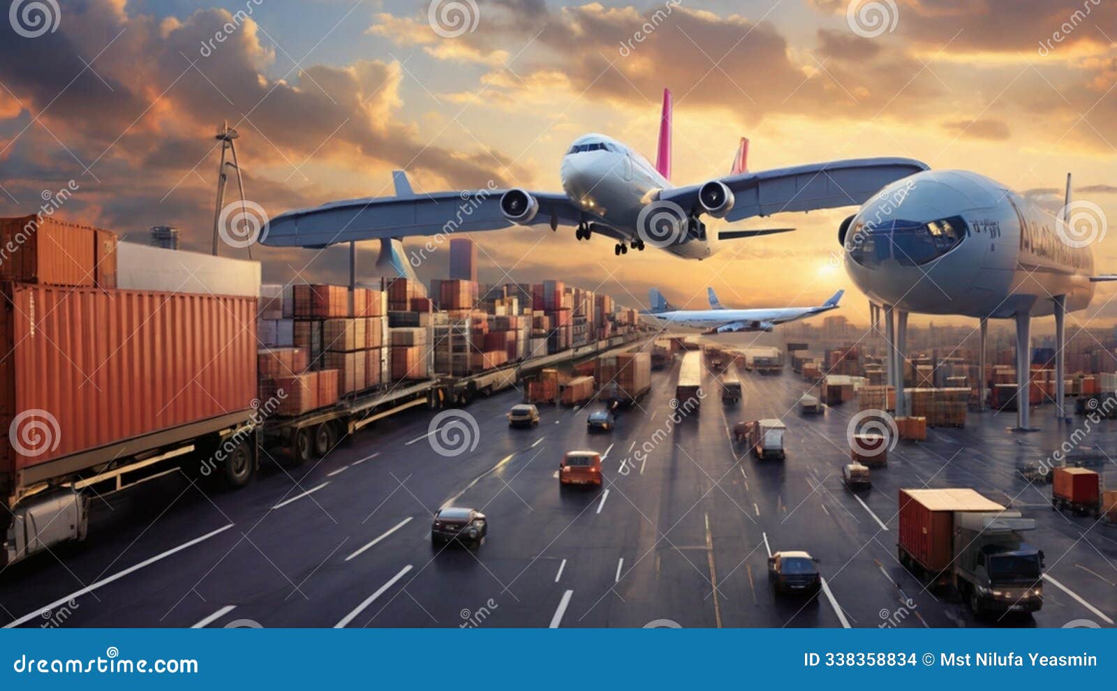 Symphony of Movement in Logistics Stock Illustration - Illustration of ...