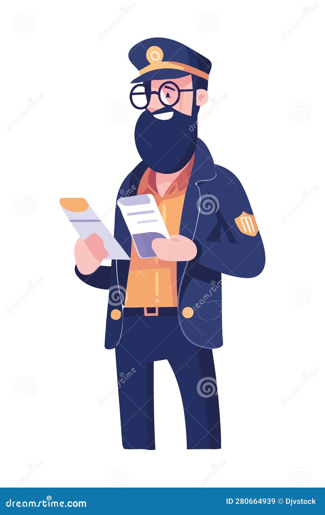Highways Traffic Officer Character Stock Vector - Illustration of ...