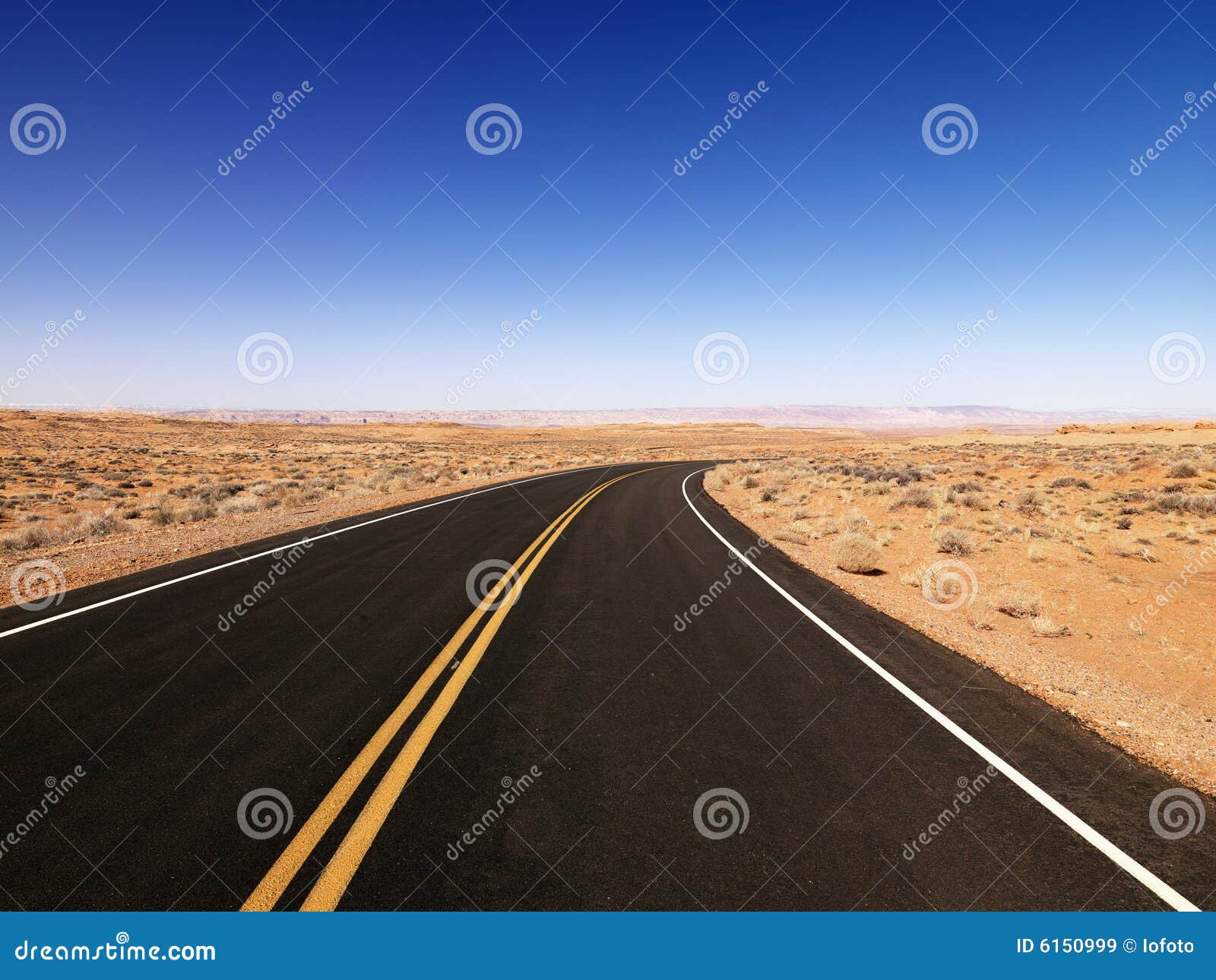 Highwy in rural Arizona. stock image. Image of asphalt - 6150999