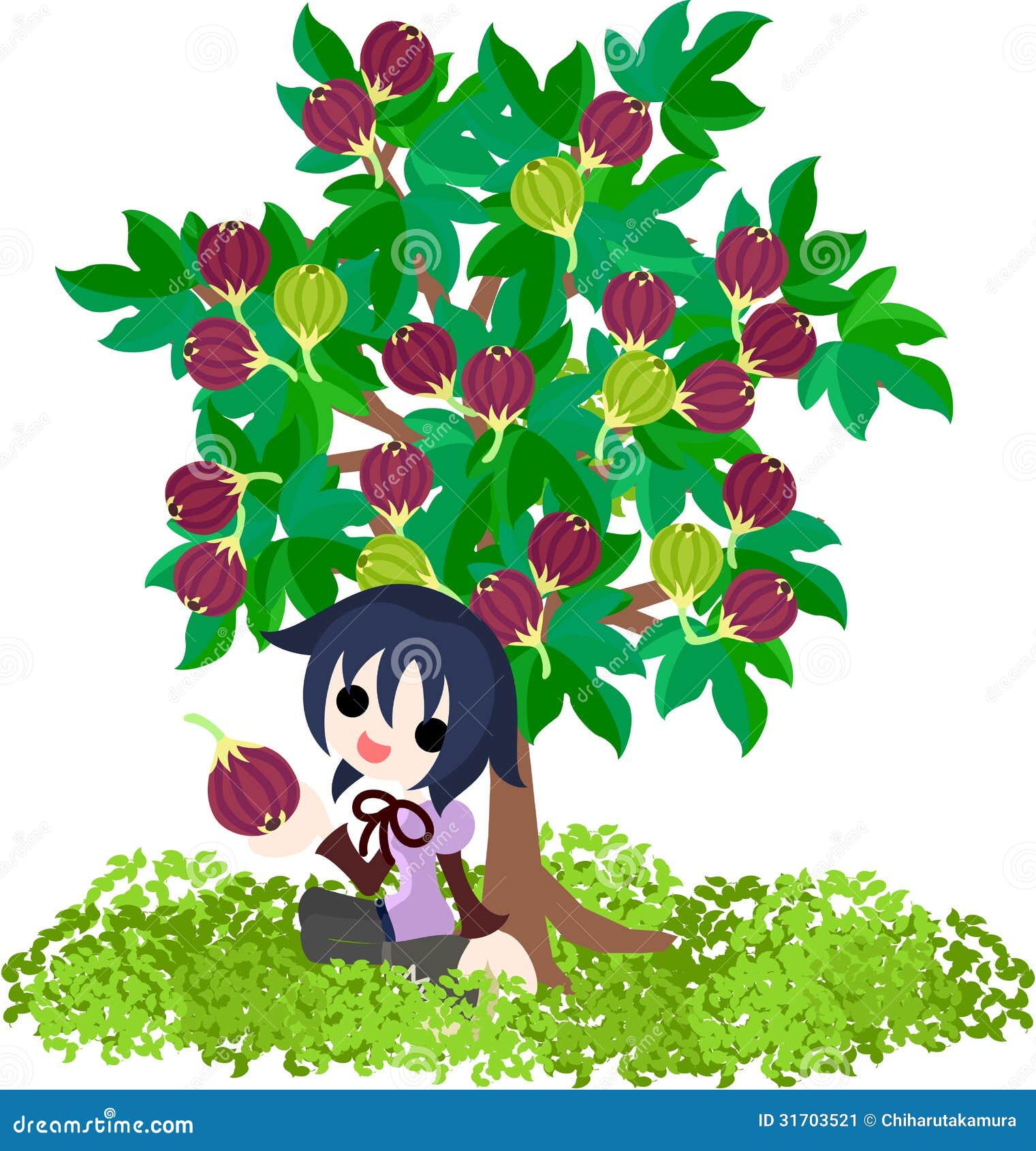 Higuera ilustración del vector. Ilustración de postal - 31703521