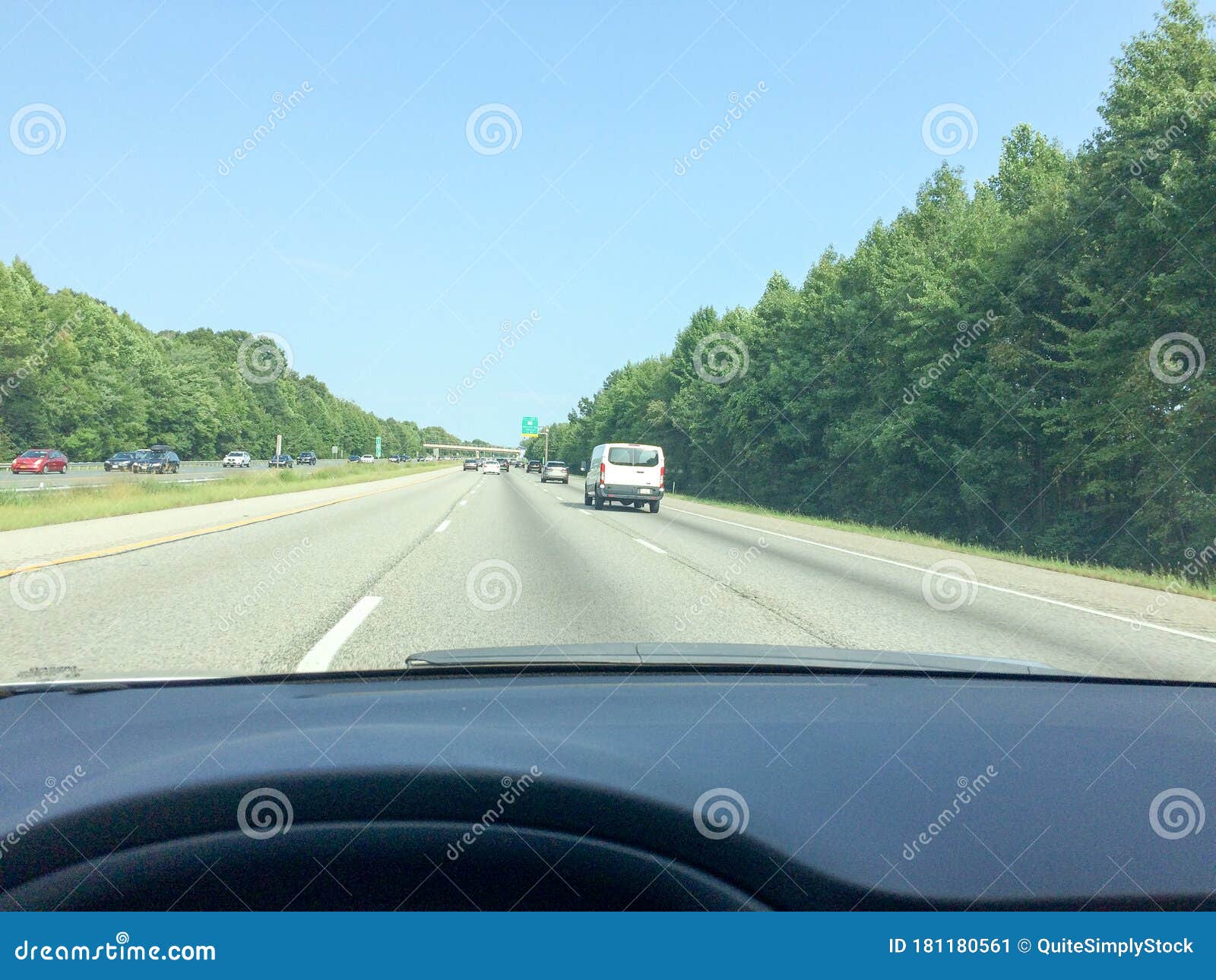 Higway Driving on Sunny Day Stock Image - Image of interstate ...