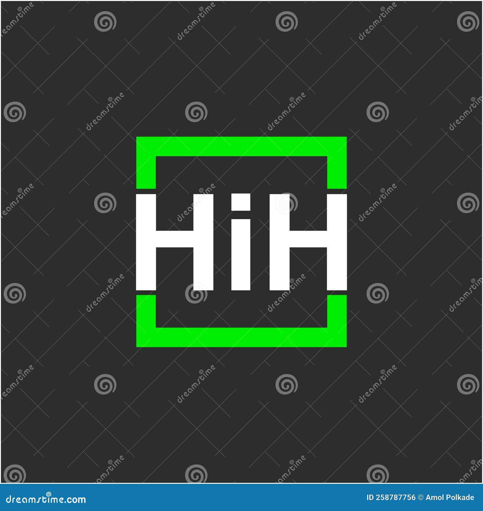 HIH Company Name Initial Letters Monogram. HIH Icon Stock Vector ...
