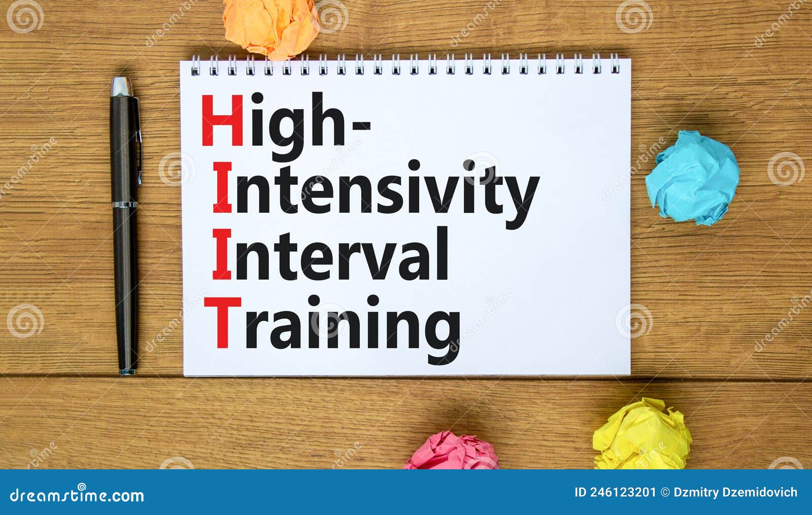 HIIT High-intensity Interval Training Symbol. Concept Words HIIT High ...