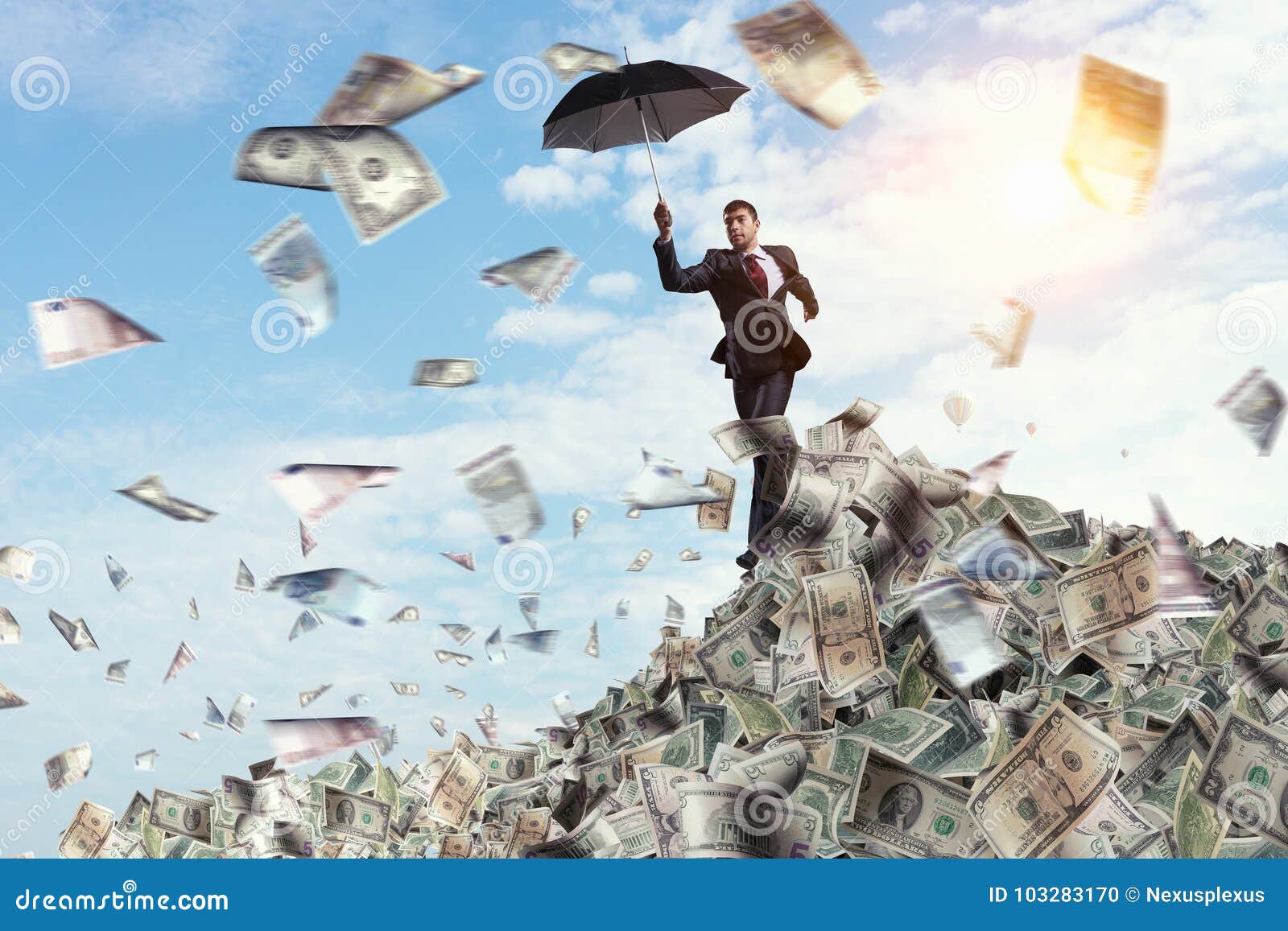 Hij is een miljonair stock foto. Image of succes, tellen - 103283170