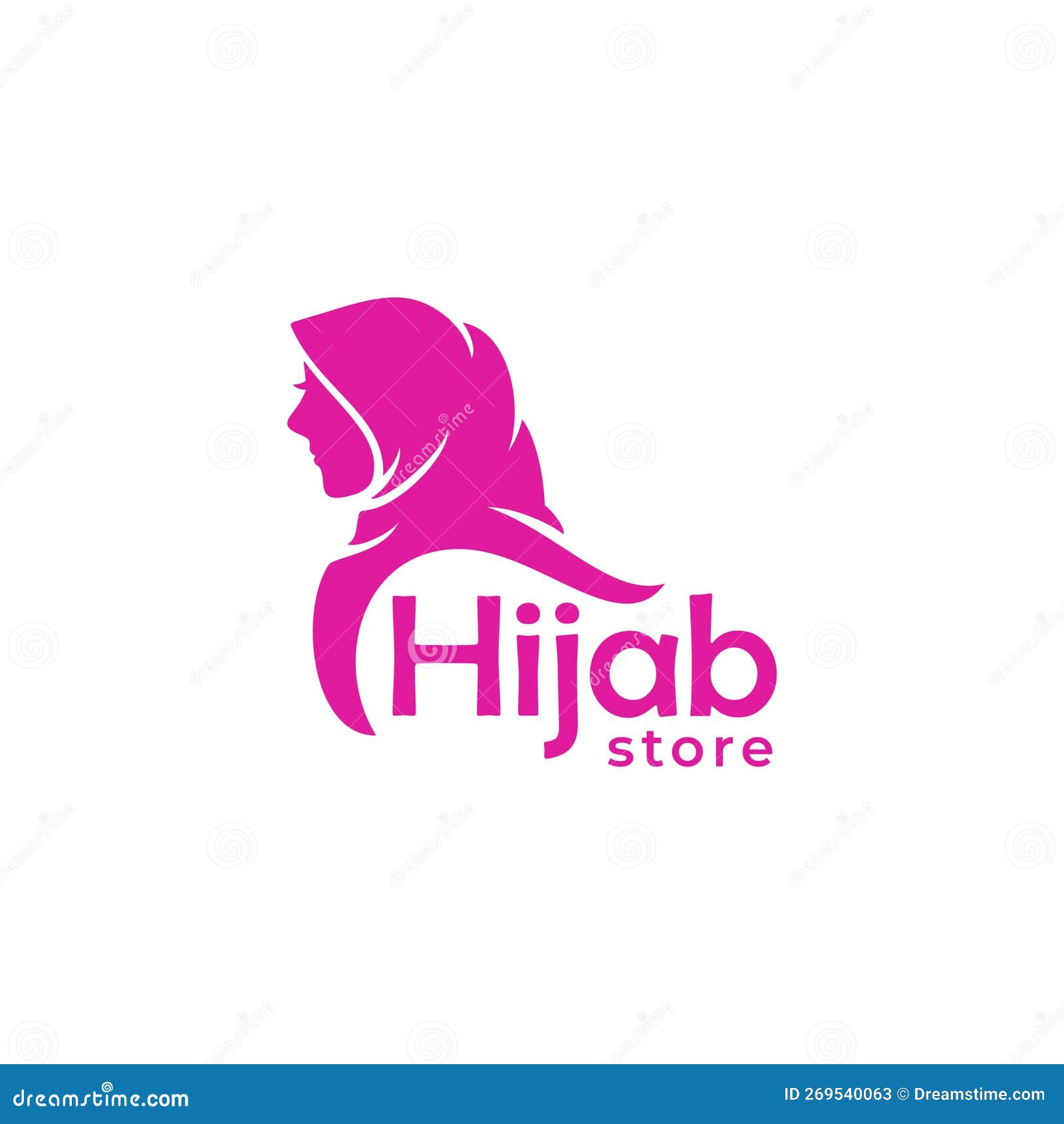 Hijab Store Logo. Abstract Arabian Woman In Sunglasses. Hand Drawn ...