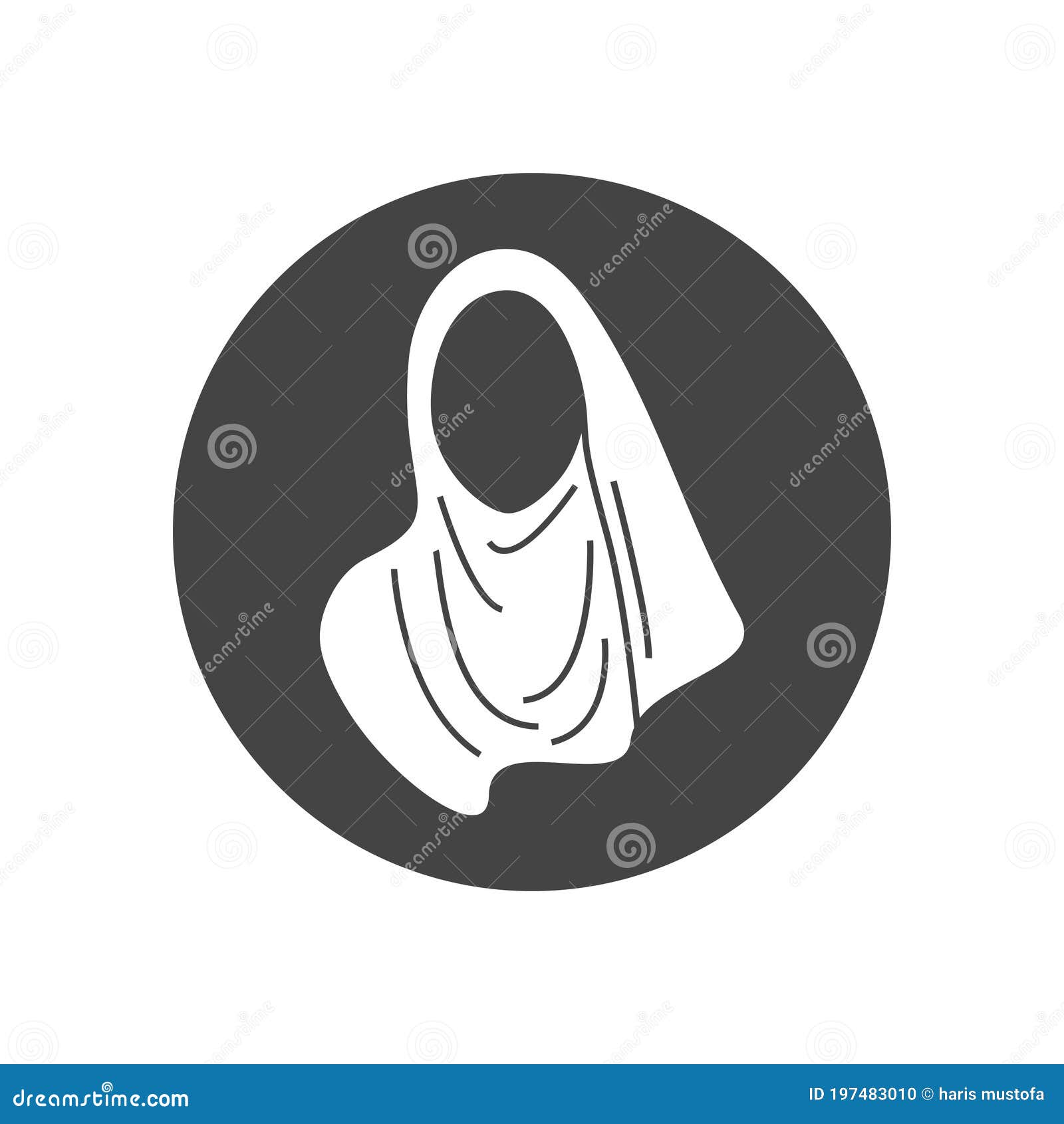 Hijab Icon Graphic Design Illustration Vector Isolated Stock Vector ...