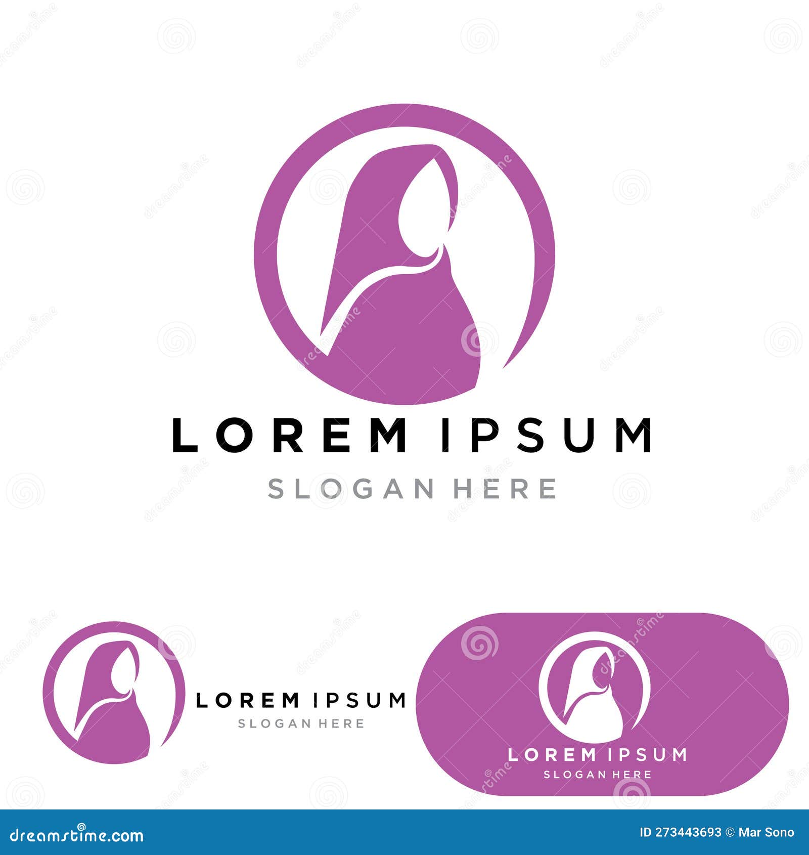 Hijab Logo and Symbol Vector Stock Illustration - Illustration of style ...