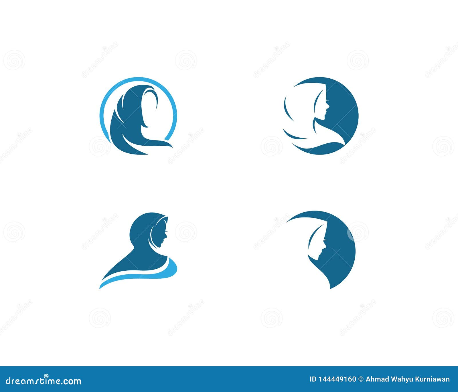Hijab logo vector stock vector. Illustration of icon - 144449160