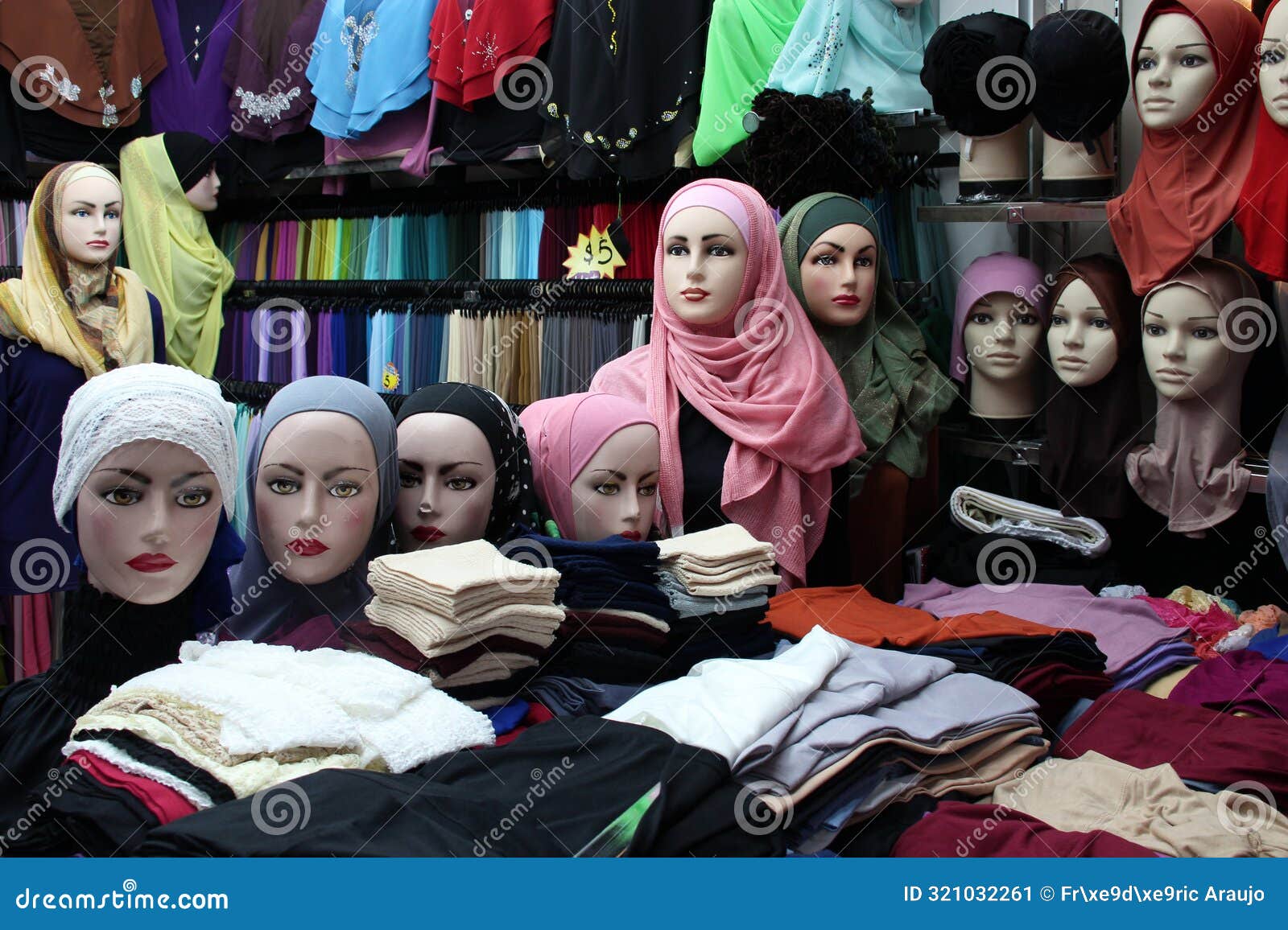 Hijab Stand in a Market - Singapore Stock Image - Image of woman, scarf ...
