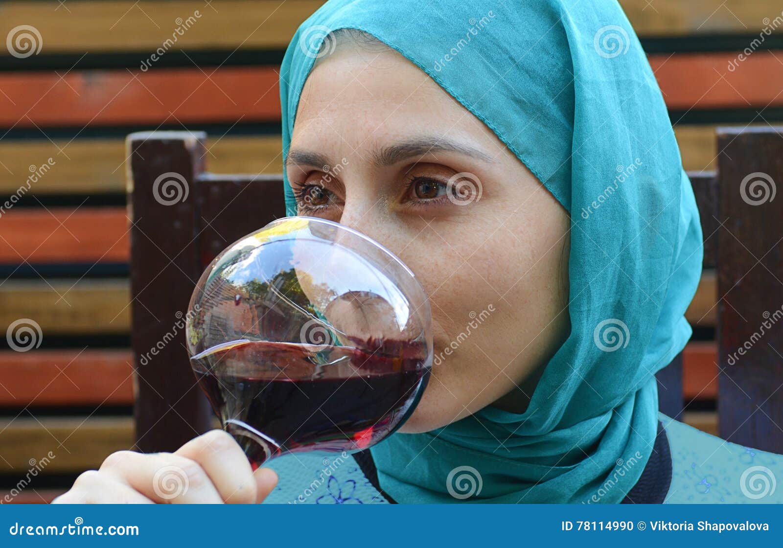 Hijab and wine stock photo. Image of drink, drinks, arab - 78114990