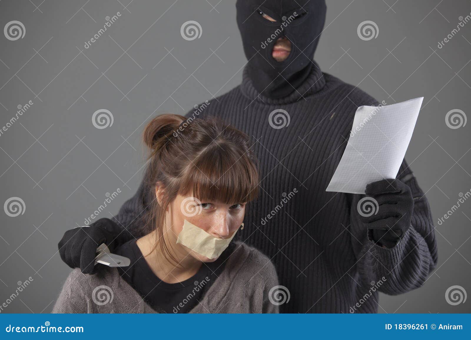 Hijacker with hostage stock image. Image of crime, felon - 18396261