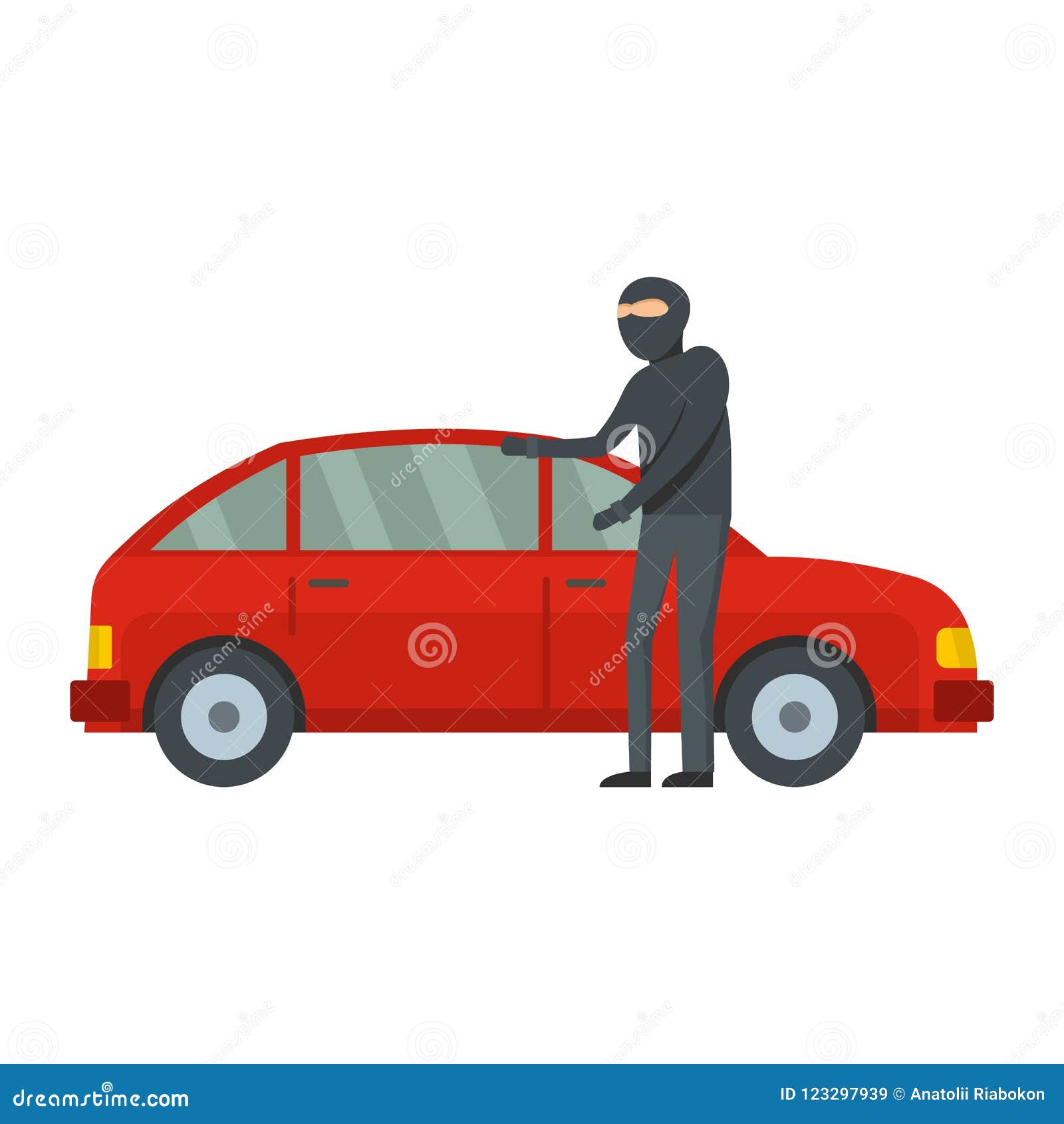Hijacker icon, flat style stock illustration. Illustration of symbol ...