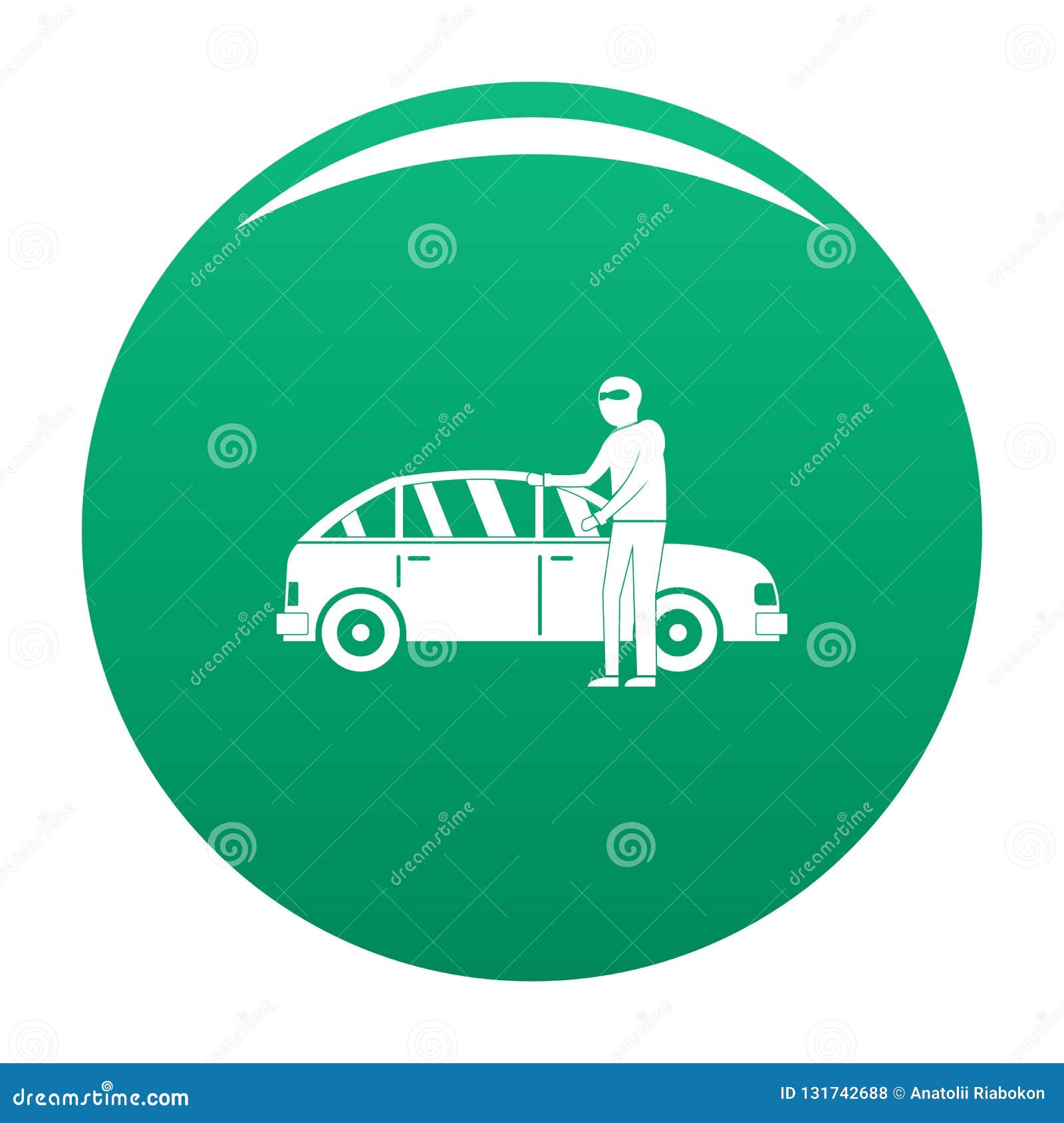 Hijacker icon vector green stock vector. Illustration of terrorist ...